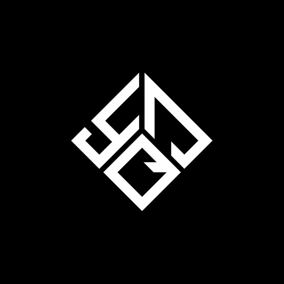 YQJ letter logo design on black background. YQJ creative initials letter logo concept. YQJ ...