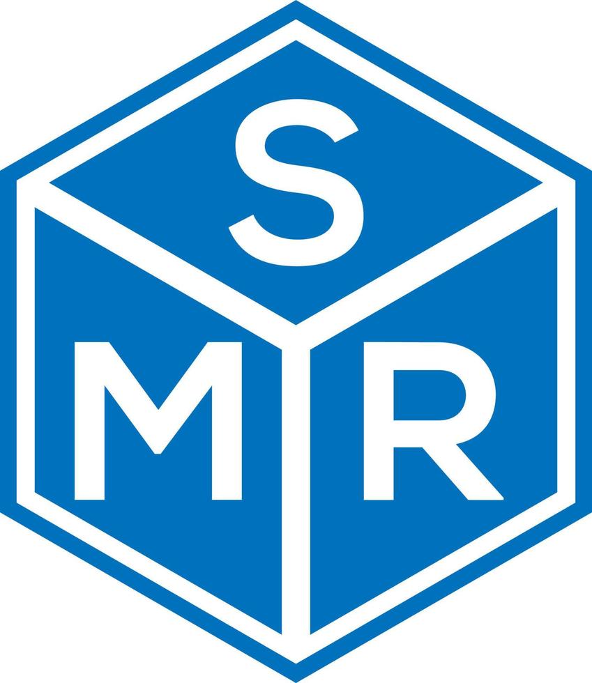 diseño de logotipo de letra smr sobre fondo negro. concepto de logotipo de letra de iniciales ...