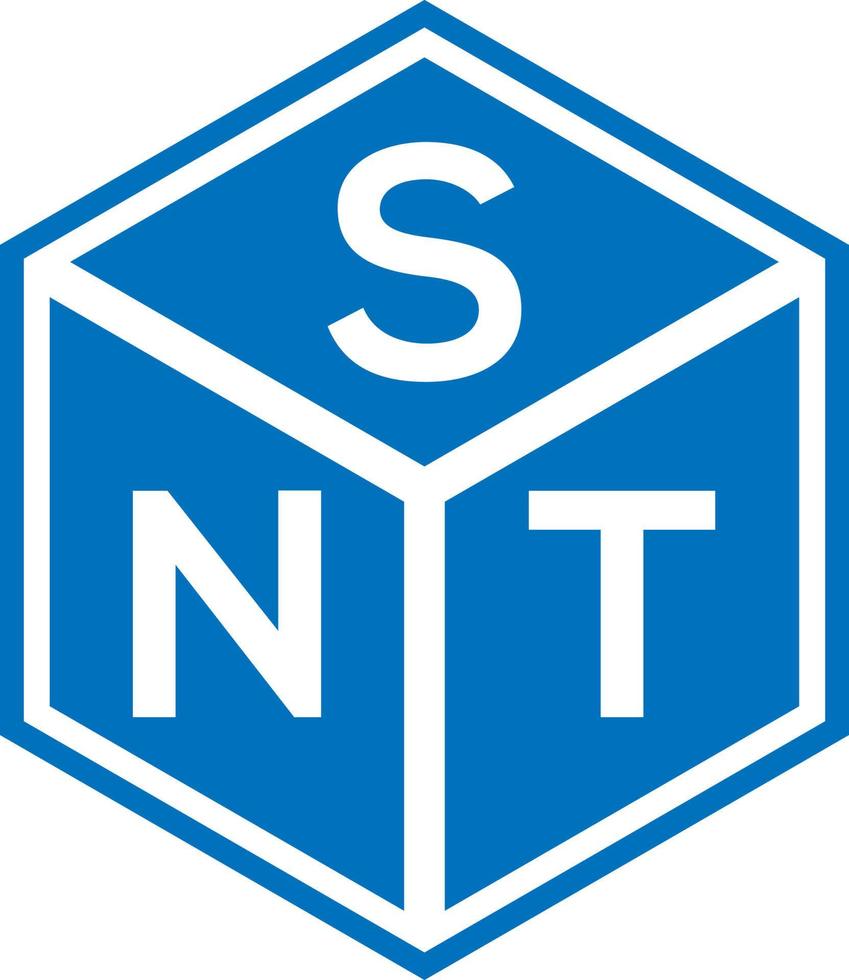 diseño de logotipo de letra snt sobre fondo negro. concepto de logotipo de letra de iniciales ...