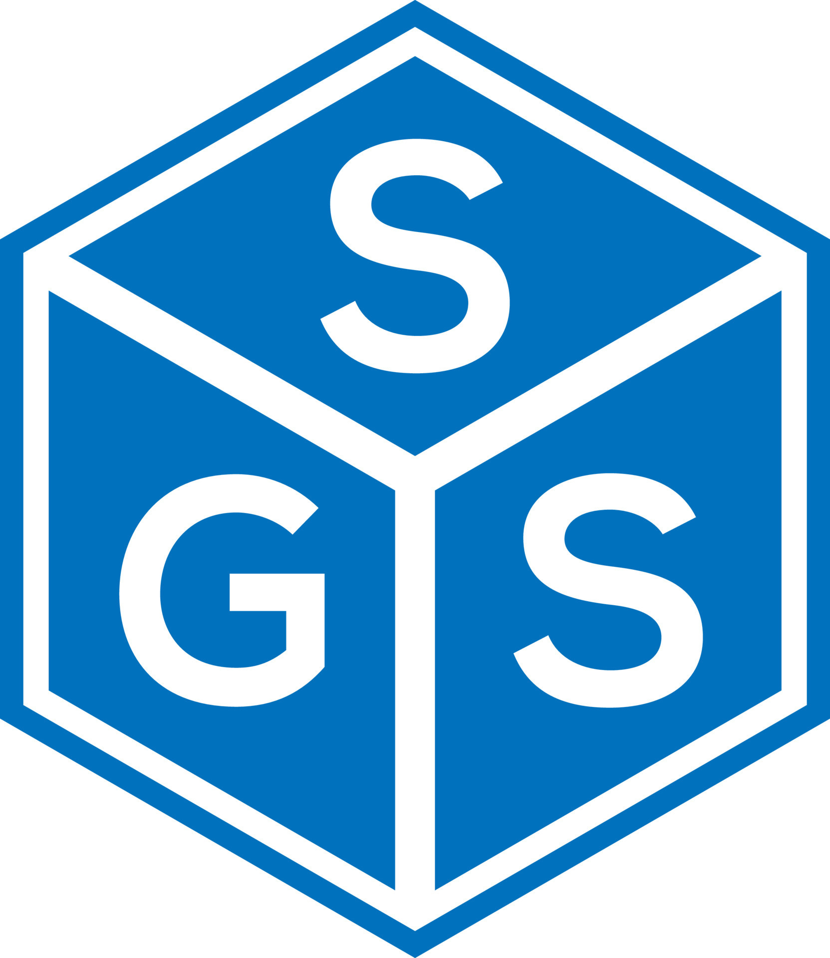 diseño de logotipo de letra sgs sobre fondo negro. concepto de logotipo de letra de iniciales ...