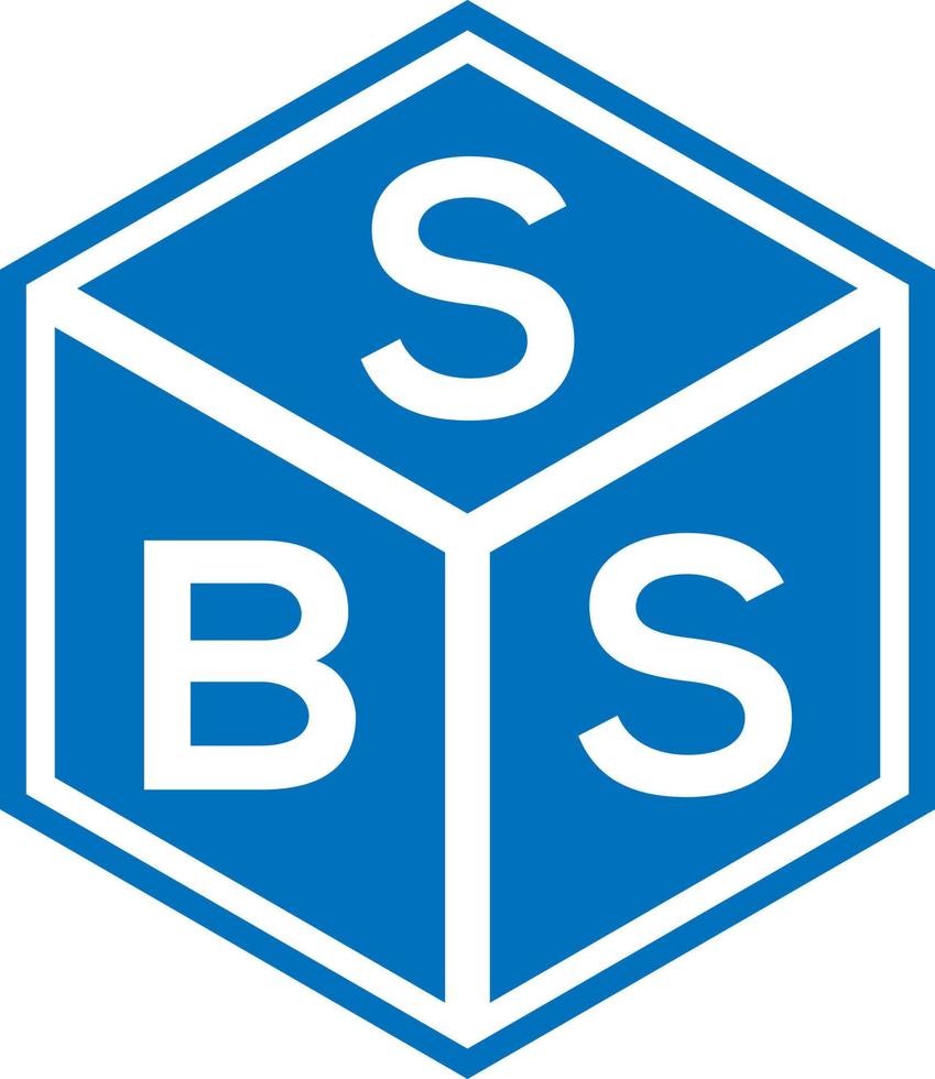 diseño de logotipo de letra sbs sobre fondo negro. concepto de logotipo de letra de iniciales ...