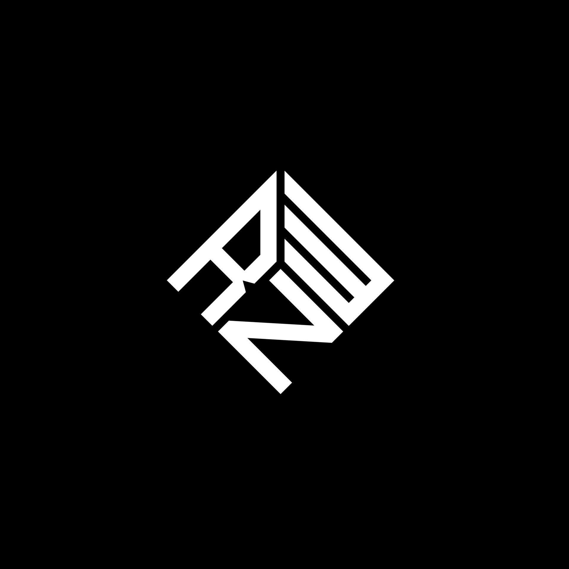 RNW letter logo design on black background. RNW creative initials letter logo concept. RNW ...