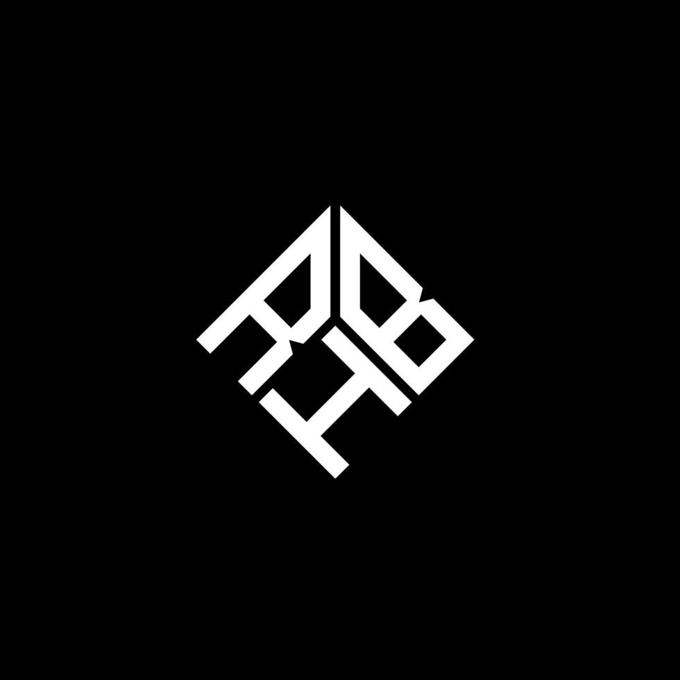 diseño de logotipo de letra rhb sobre fondo negro. concepto de logotipo de letra de iniciales ...