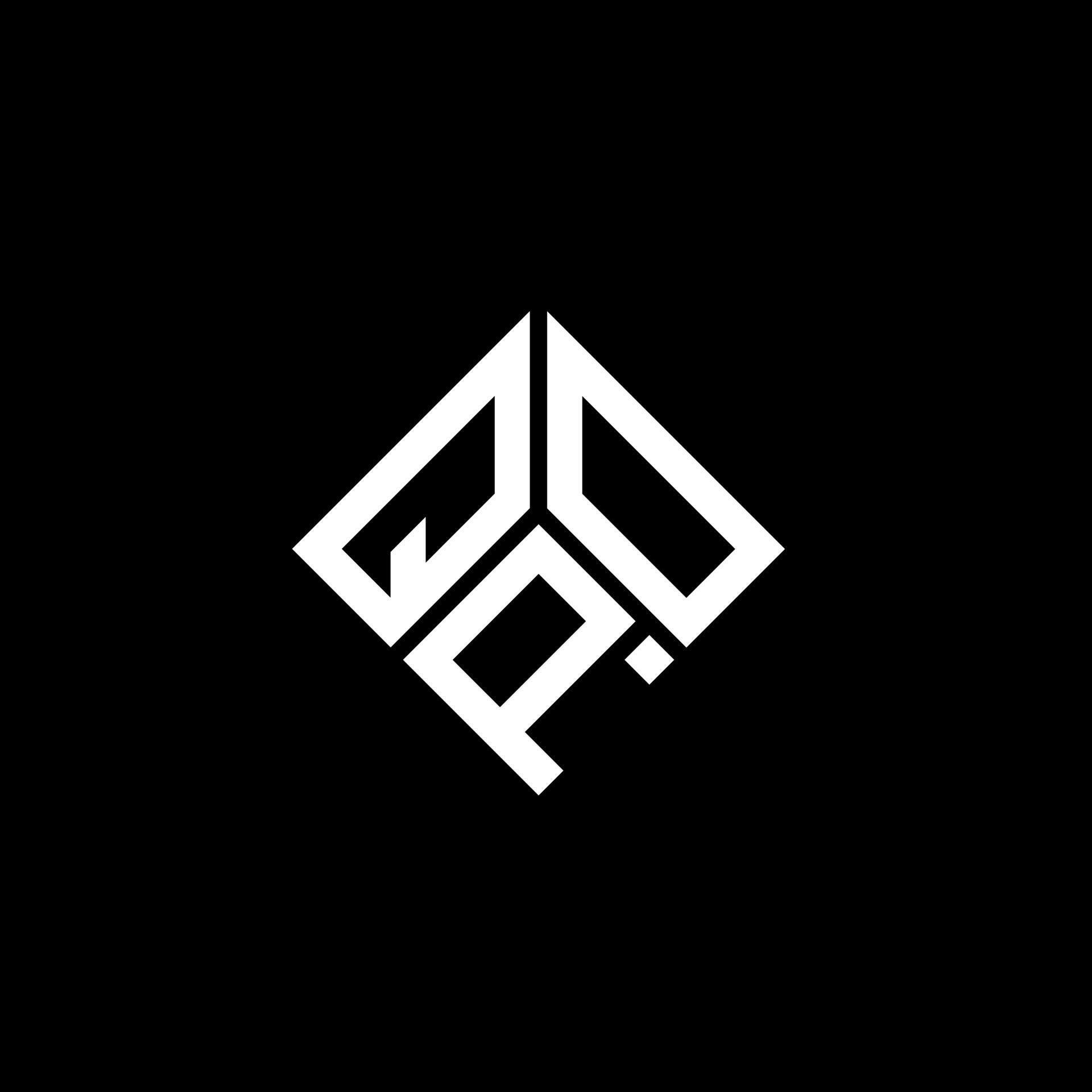 QPO letter logo design on black background. QPO creative initials letter logo concept. QPO ...