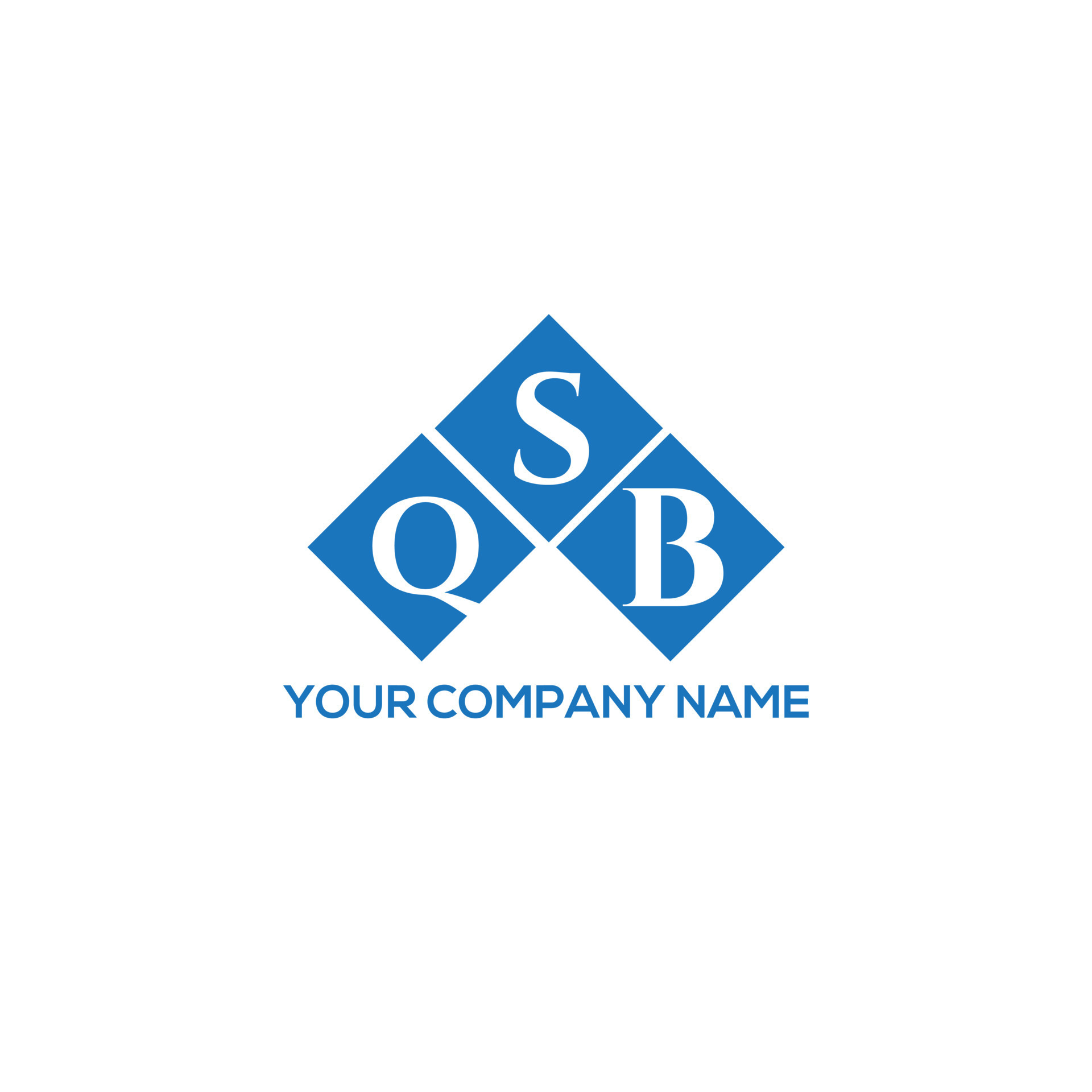 QSB letter logo design on white background. QSB creative initials letter logo concept. QSB ...