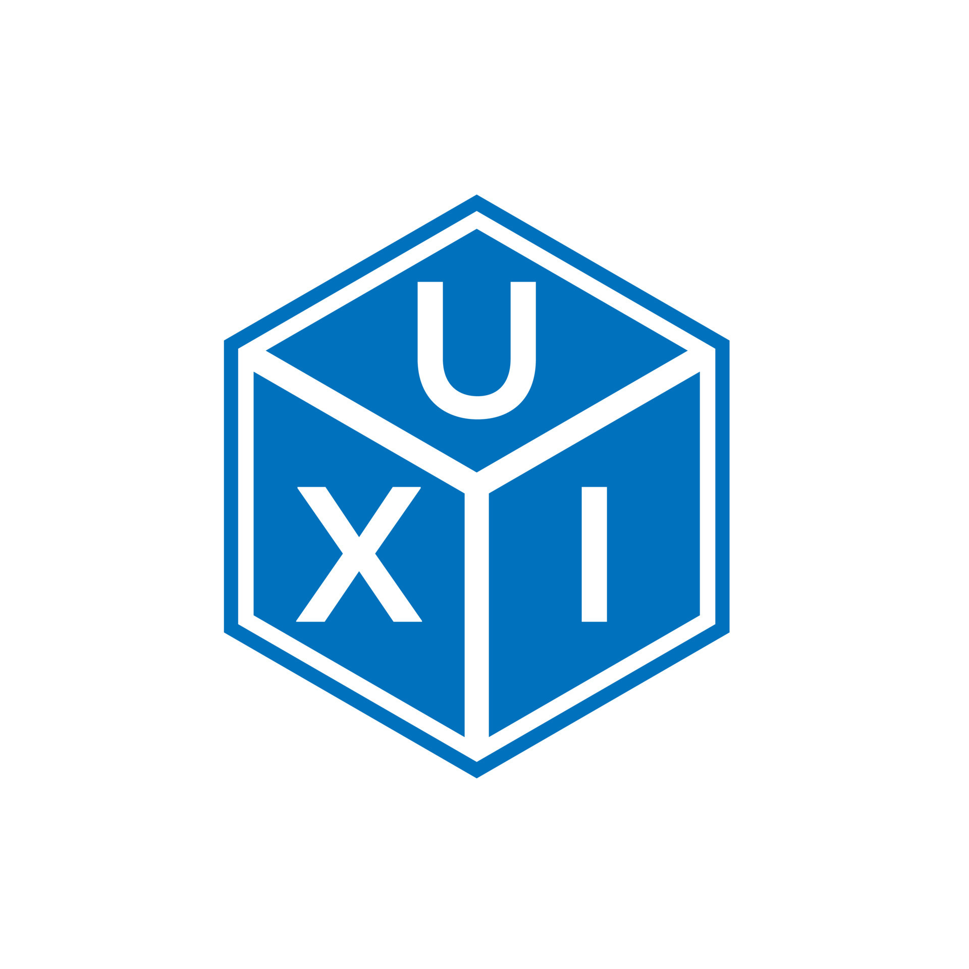 diseño del logotipo de la letra uxi sobre fondo negro. uxi creative iniciales carta logo ...