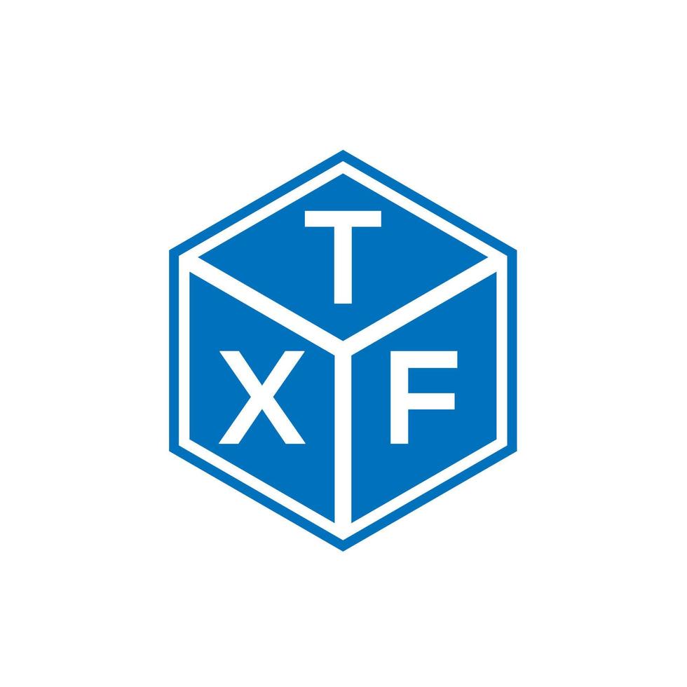 diseño de logotipo de letra txf sobre fondo negro. txf creative iniciales carta logo concepto ...