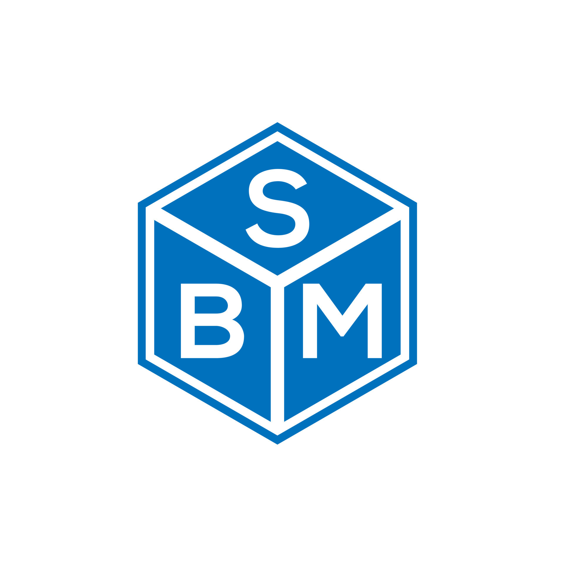 diseño de logotipo de letra sbm sobre fondo negro. Concepto de logotipo de letra de iniciales ...