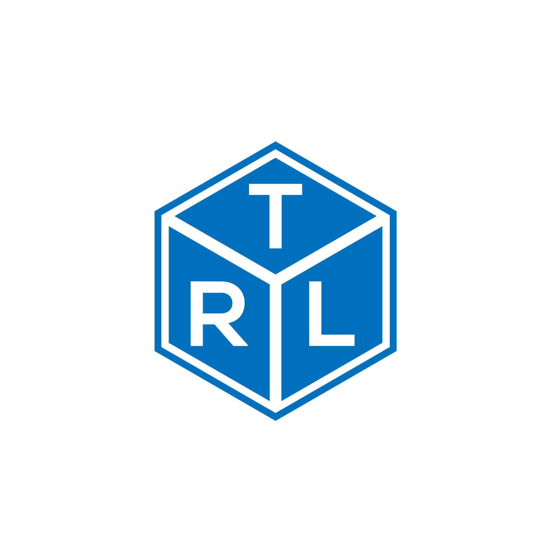 diseño de logotipo de letra trl sobre fondo negro. concepto de logotipo de letra de iniciales ...