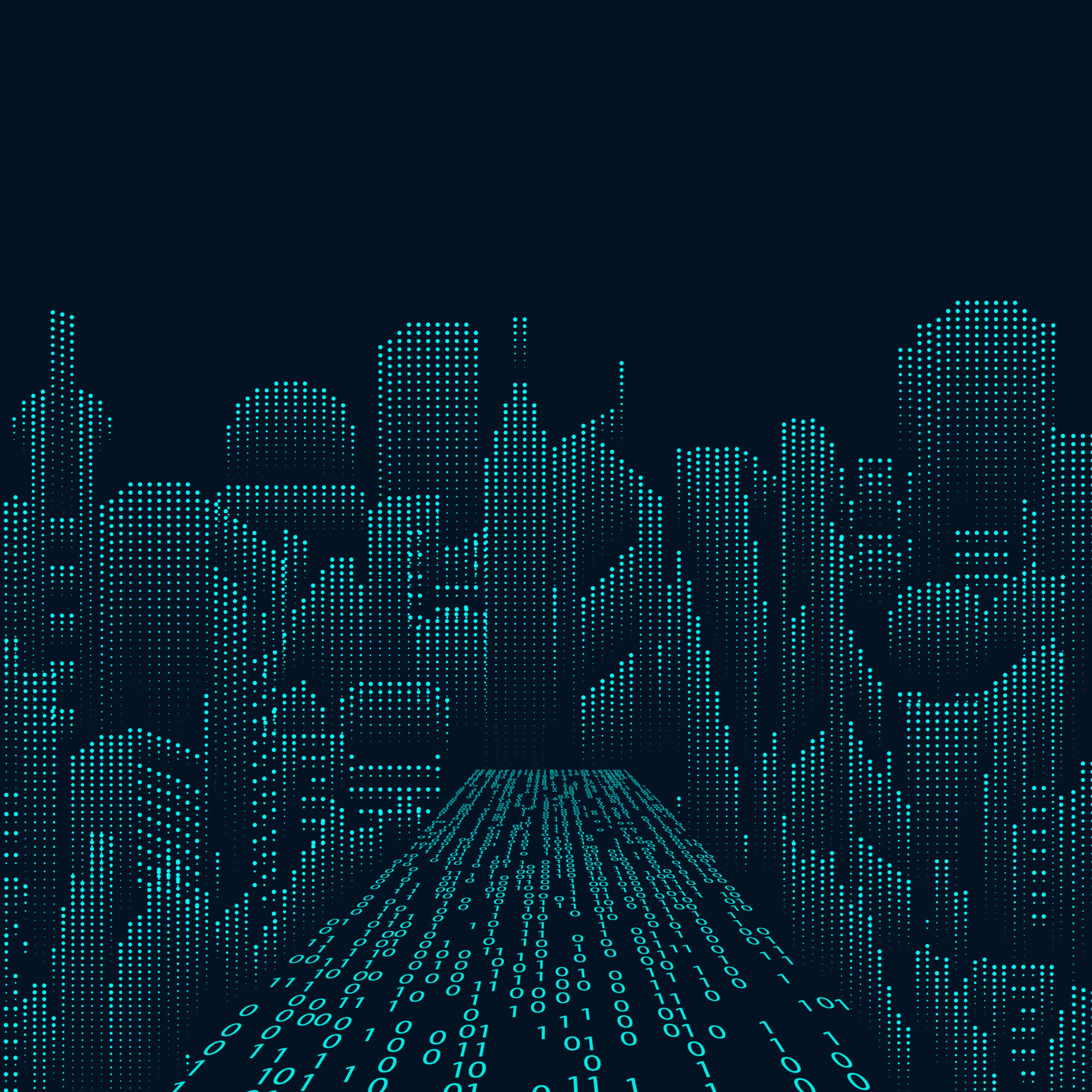 Binary Sci-fi City 9335111 Vector Art at Vecteezy
