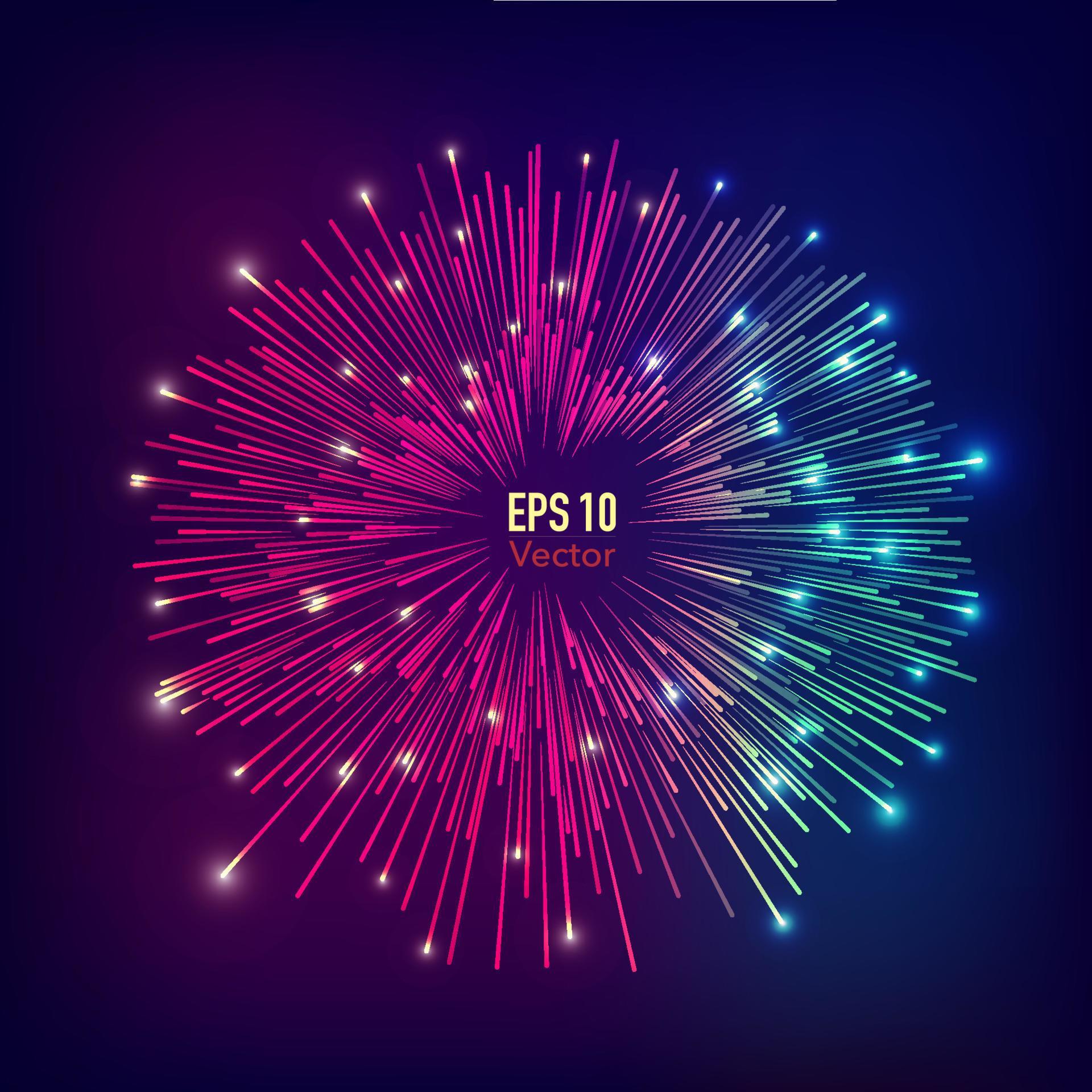 vivid firework element 9335167 Vector Art at Vecteezy
