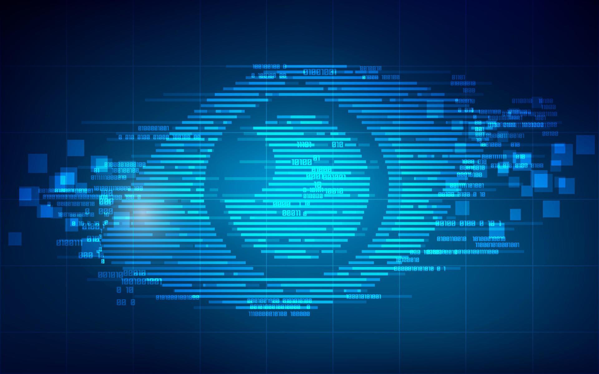 digital binary eye 9335385 Vector Art at Vecteezy