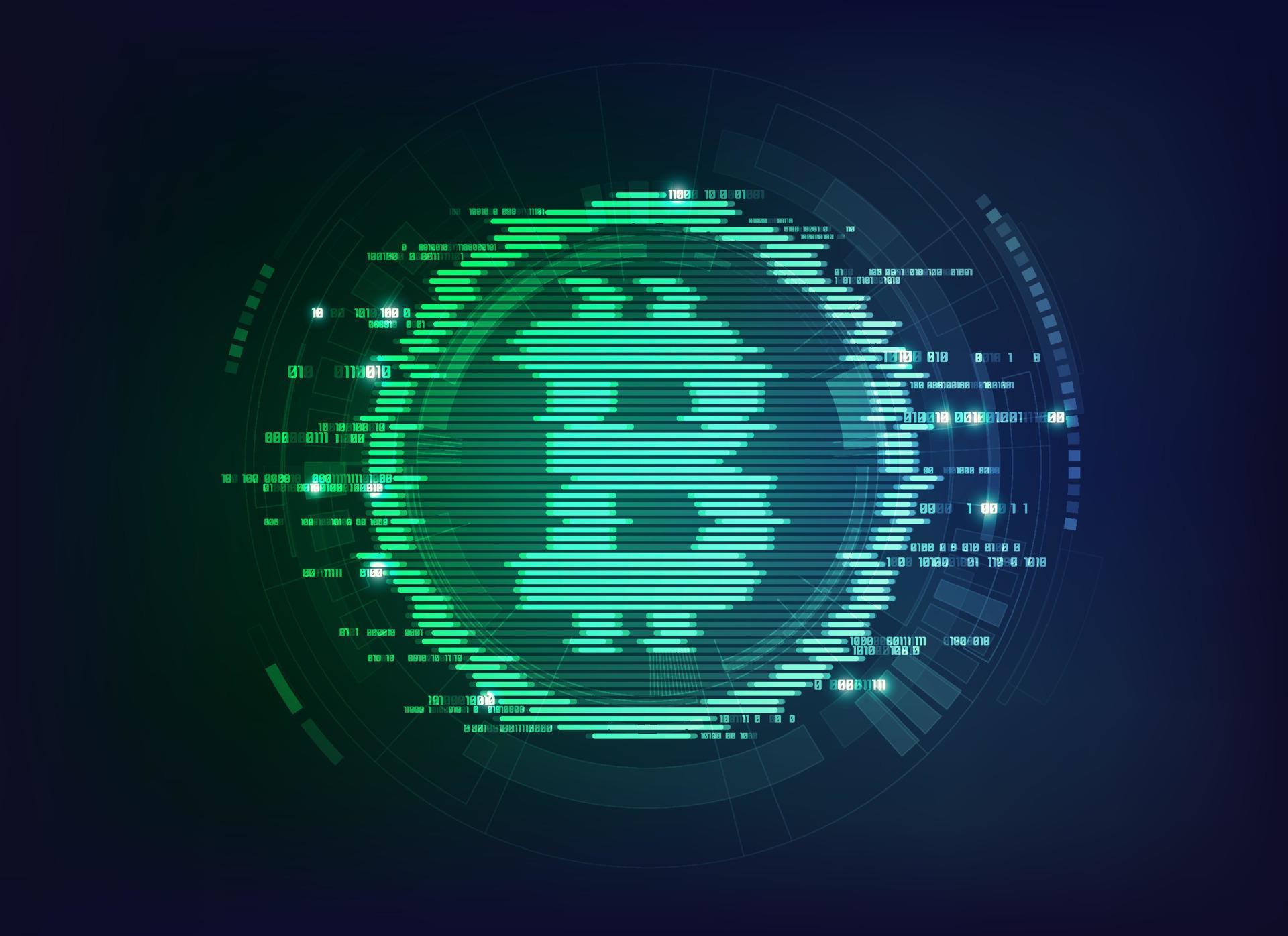 Binary Electronic Coin 9335512 Vector Art at Vecteezy