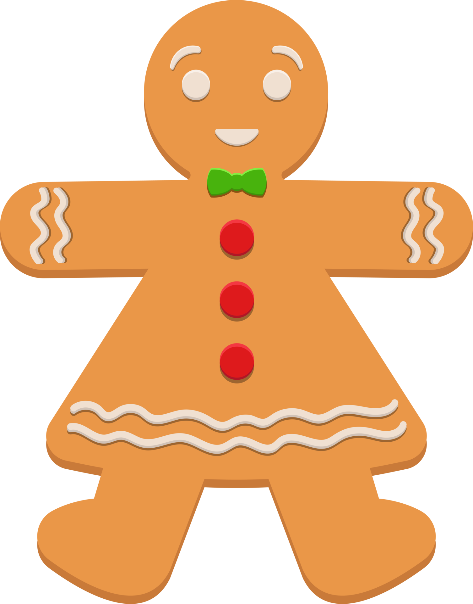 Gingerbread man clipart design illustration 9342600 PNG