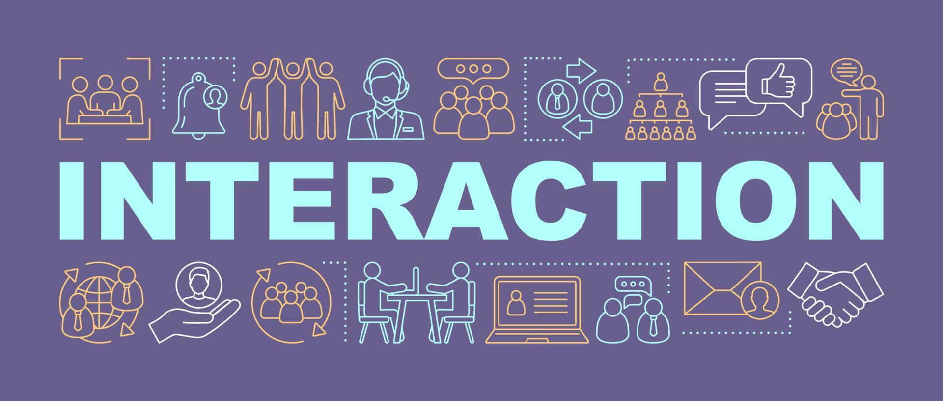 Interaction word concepts banner. Communication with customer ...