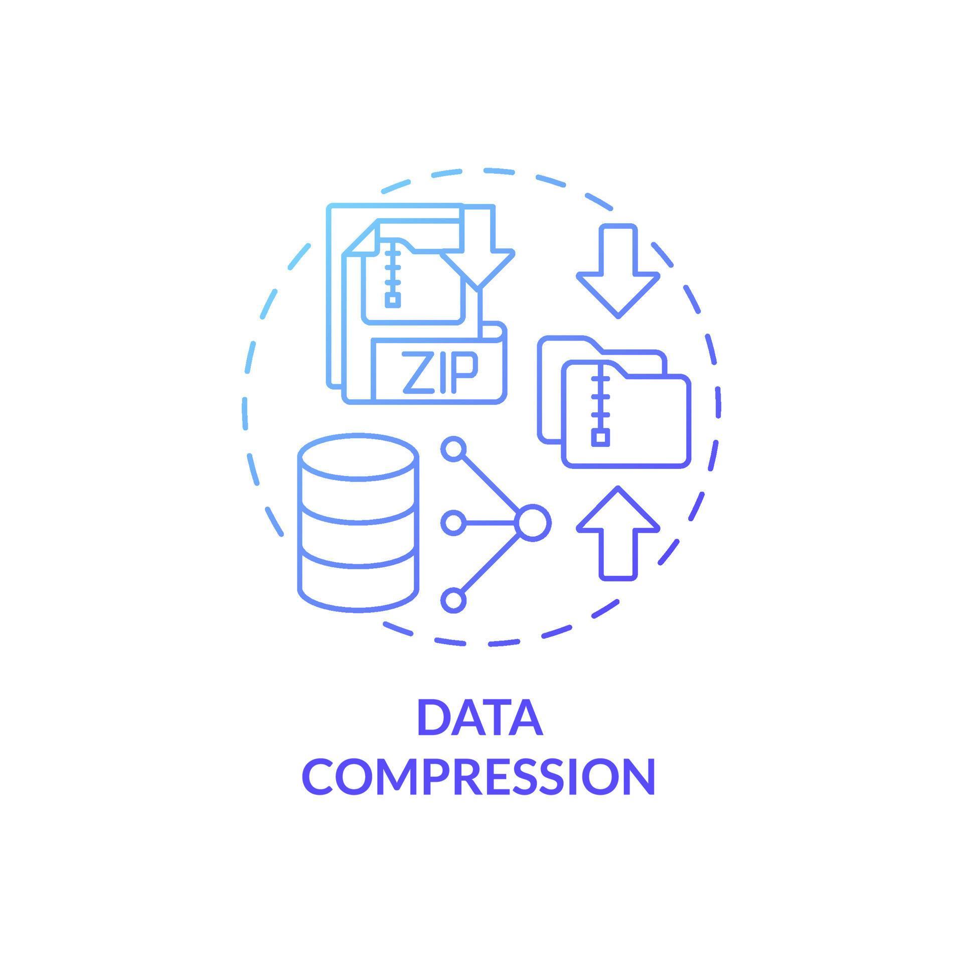 Data Compression Blue Gradient Concept Icon File Info Extension