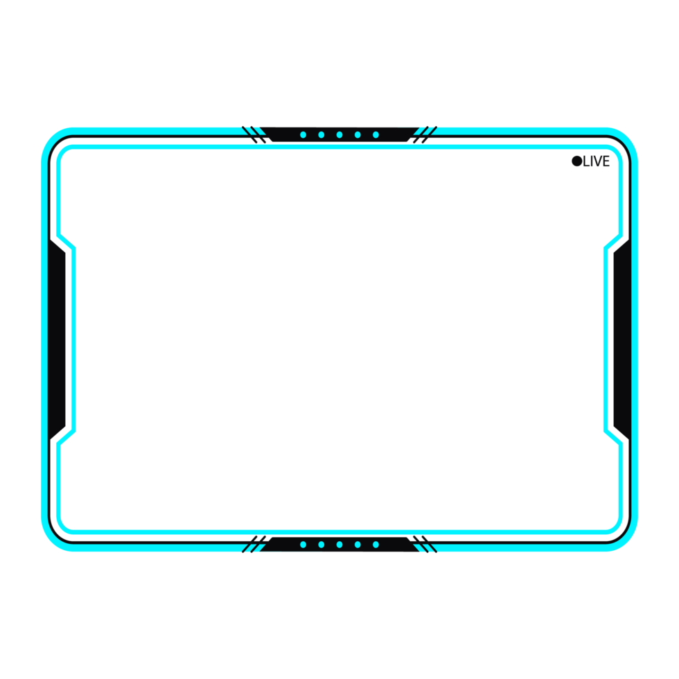 Stylish Gaming Frame Overlay For The Live Streamer Gamer Overlay For Live Streamers Light Blue