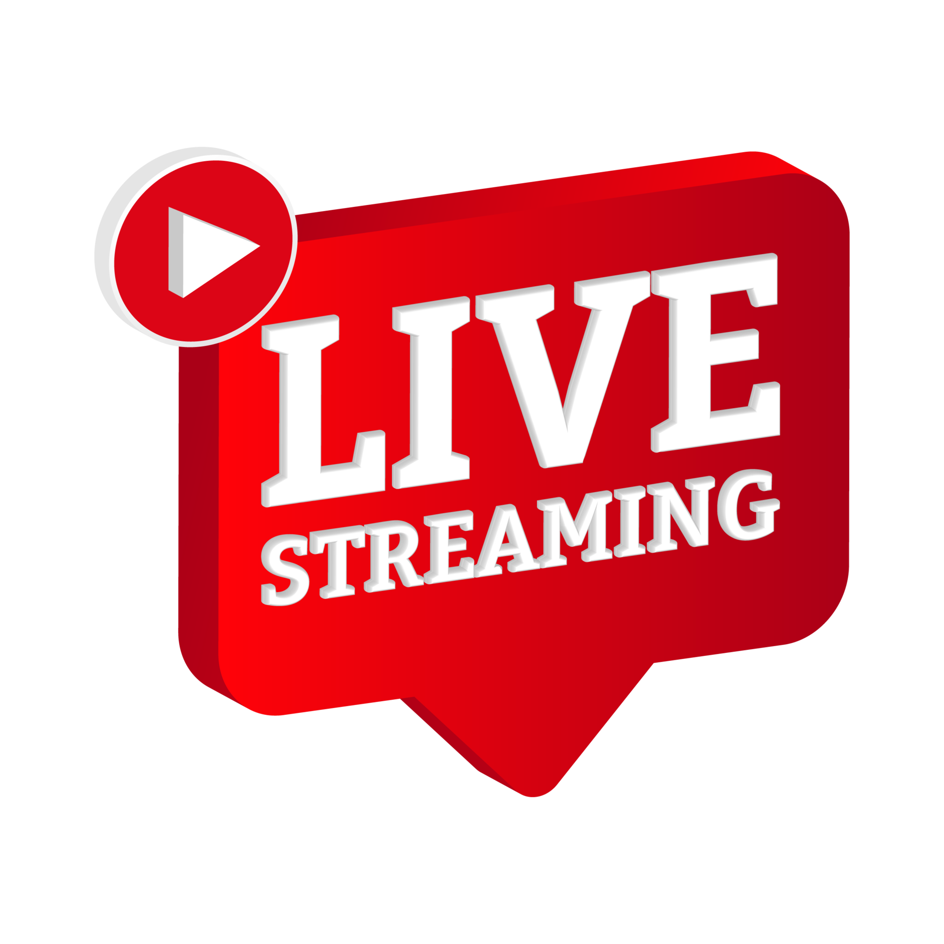 Live Streaming 3D Icon Design For The Broadcast System Stylish Live Live Streaming 3D Icon Design For The Broadcast System Stylish Live