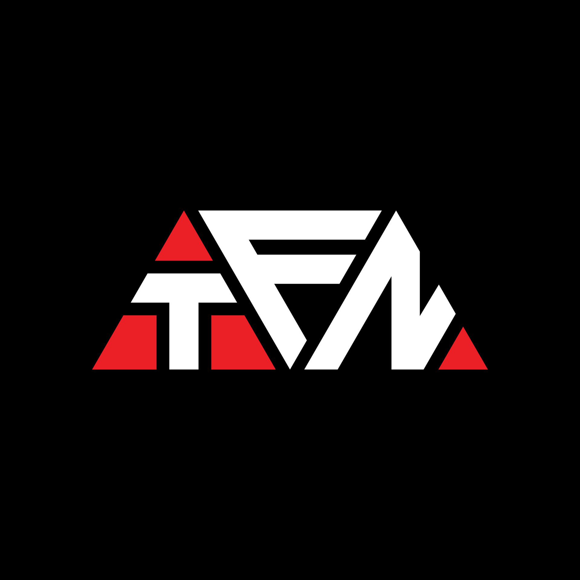 diseño de logotipo de letra de triángulo tfn con forma de triángulo. monograma de diseño de ...