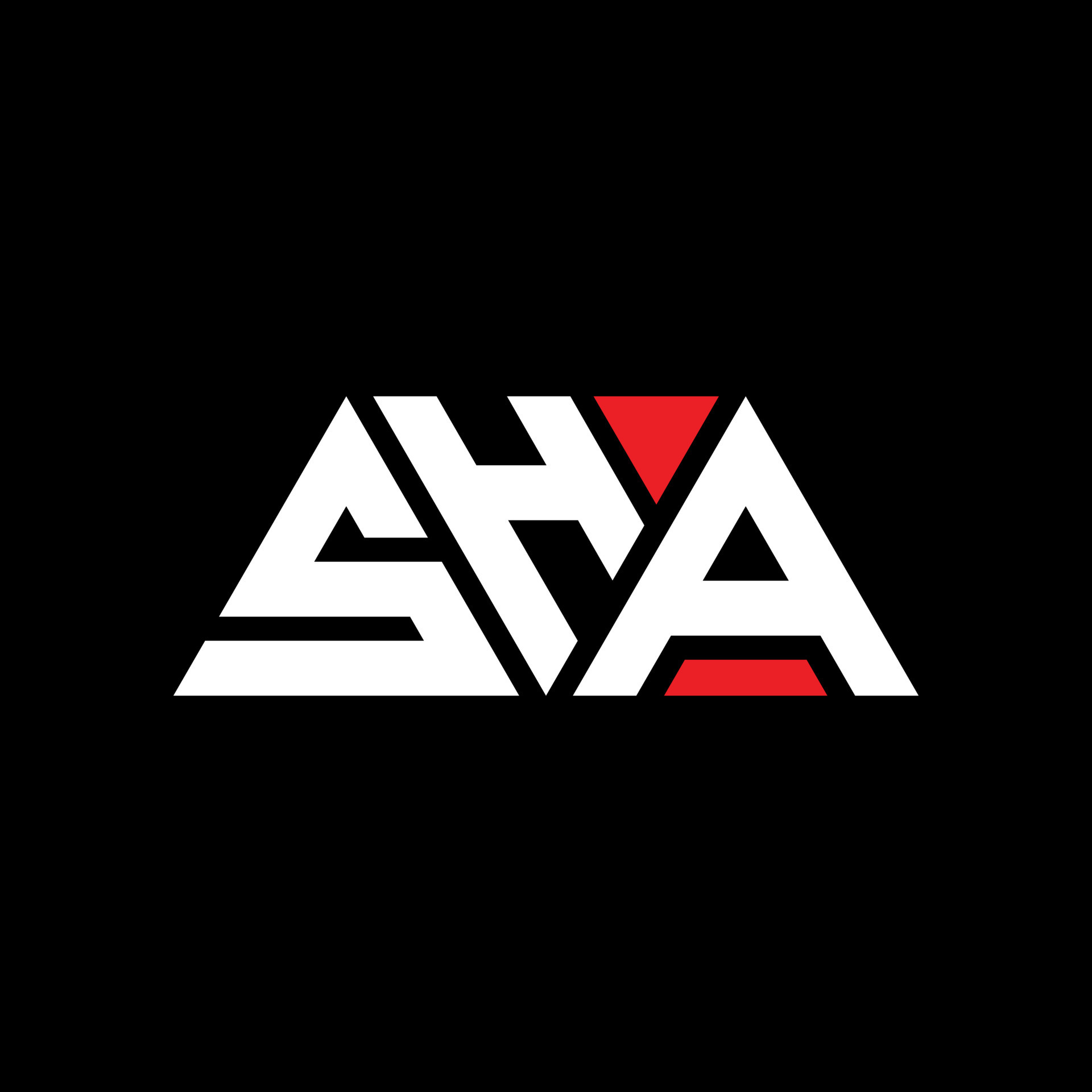 SHA triangle letter logo design with triangle shape. SHA triangle logo ... SHA triangle letter logo design with triangle shape. SHA triangle logo ...