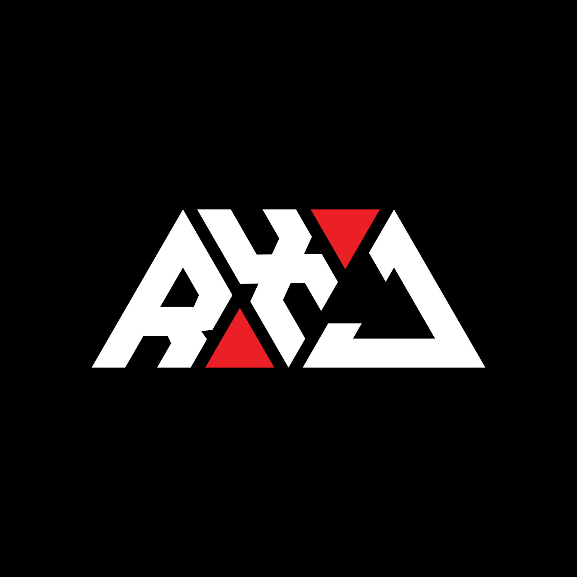 diseño de logotipo de letra triangular rxj con forma de triángulo. monograma de diseño de ...