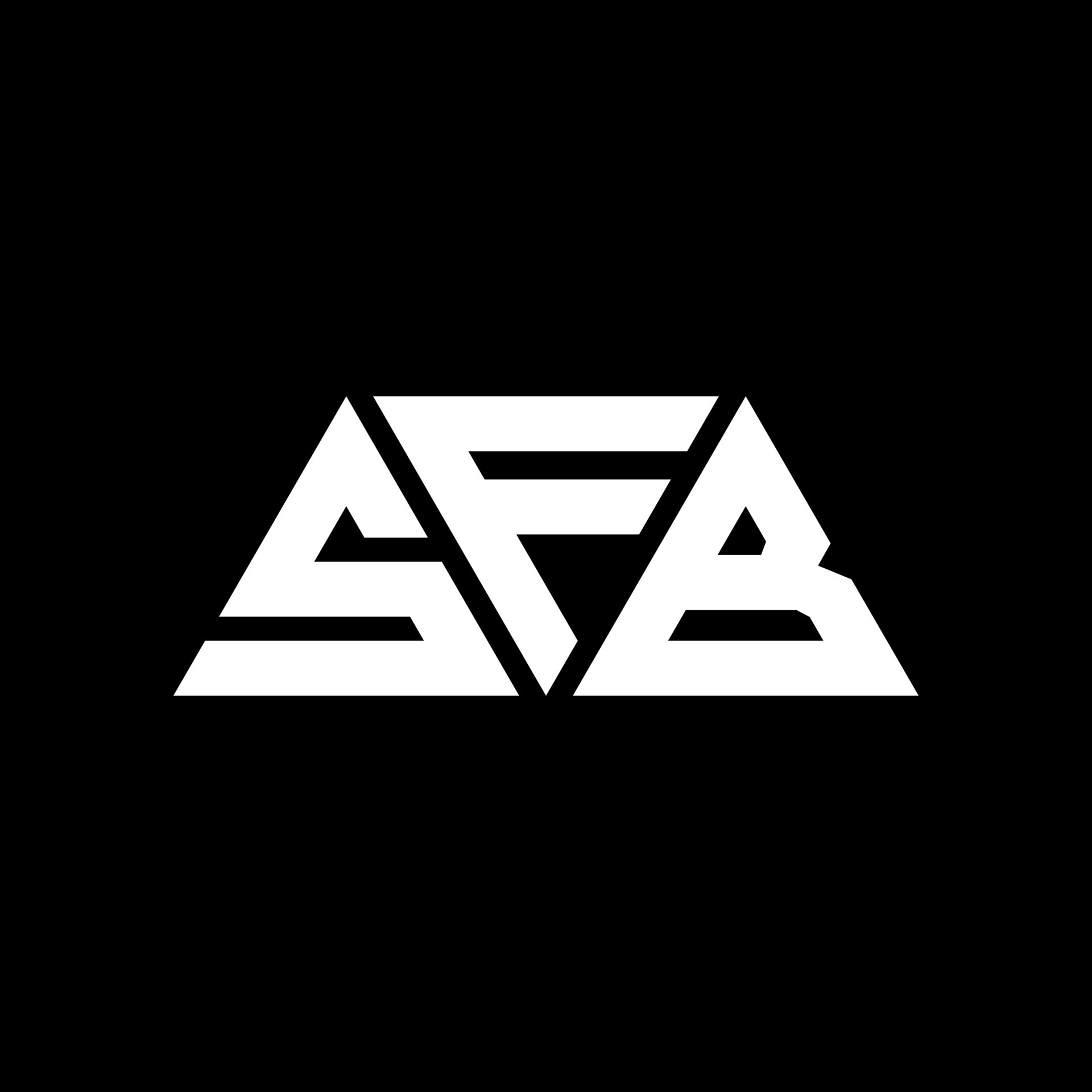 Sfb Triangle Letter Logo Design With Triangle Shape Sfb Triangle Logo