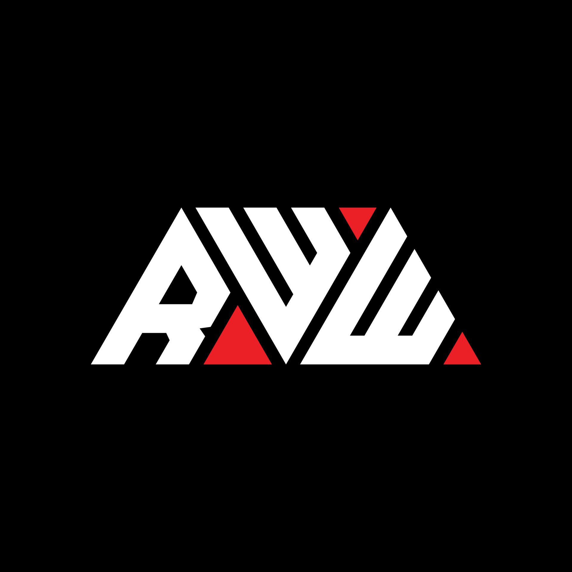 Rww Triangle Letter Logo Design With Triangle Shape Rww Triangle Logo