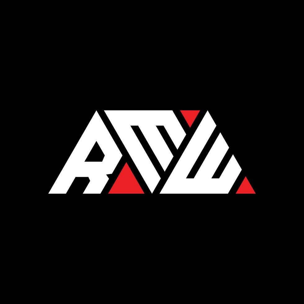 RMW triangle letter logo design with triangle shape. RMW triangle logo design monogram. RMW ...