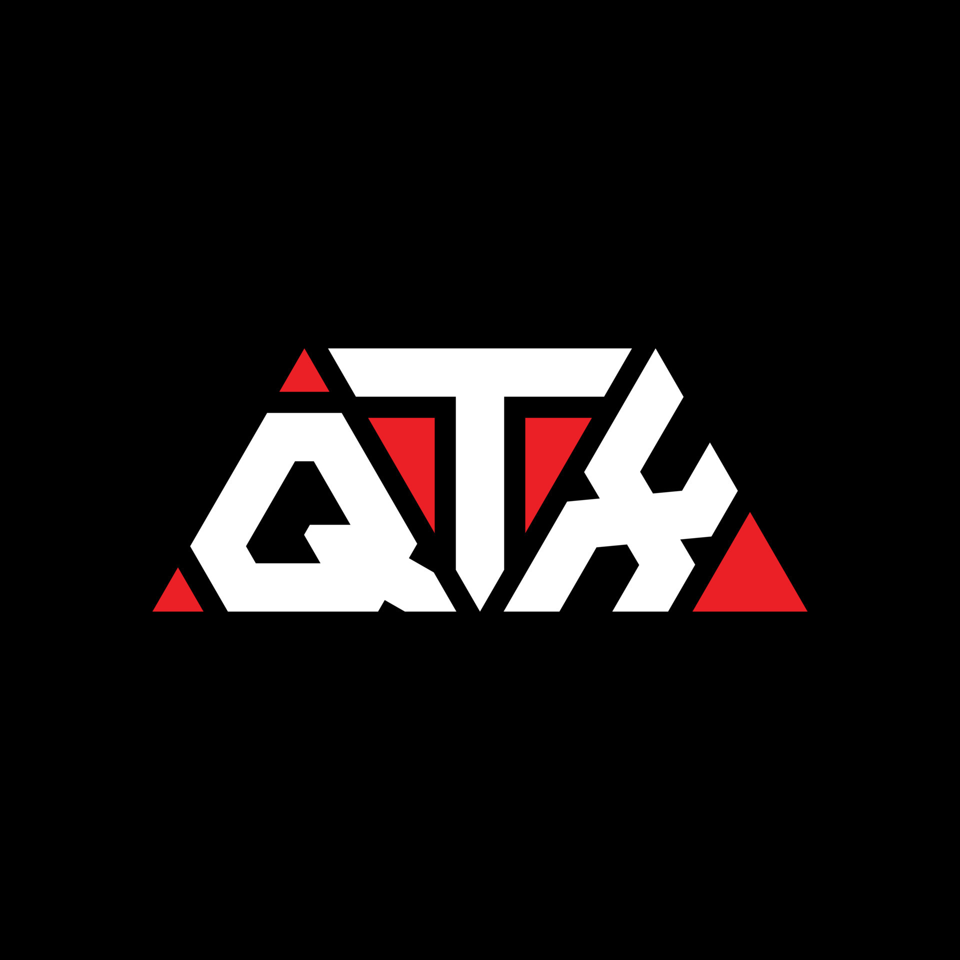 QTX triangle letter logo design with triangle shape. QTX triangle logo design monogram. QTX ...
