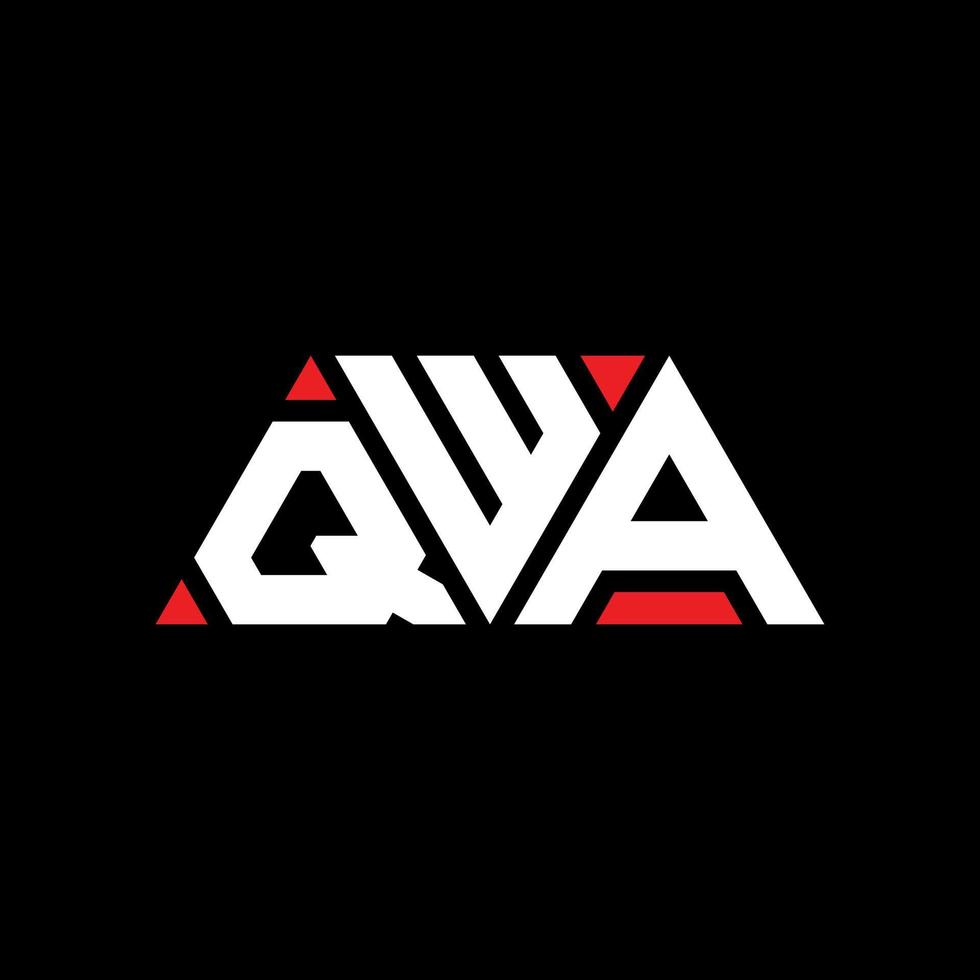 QWA triangle letter logo design with triangle shape. QWA triangle logo design monogram. QWA ...