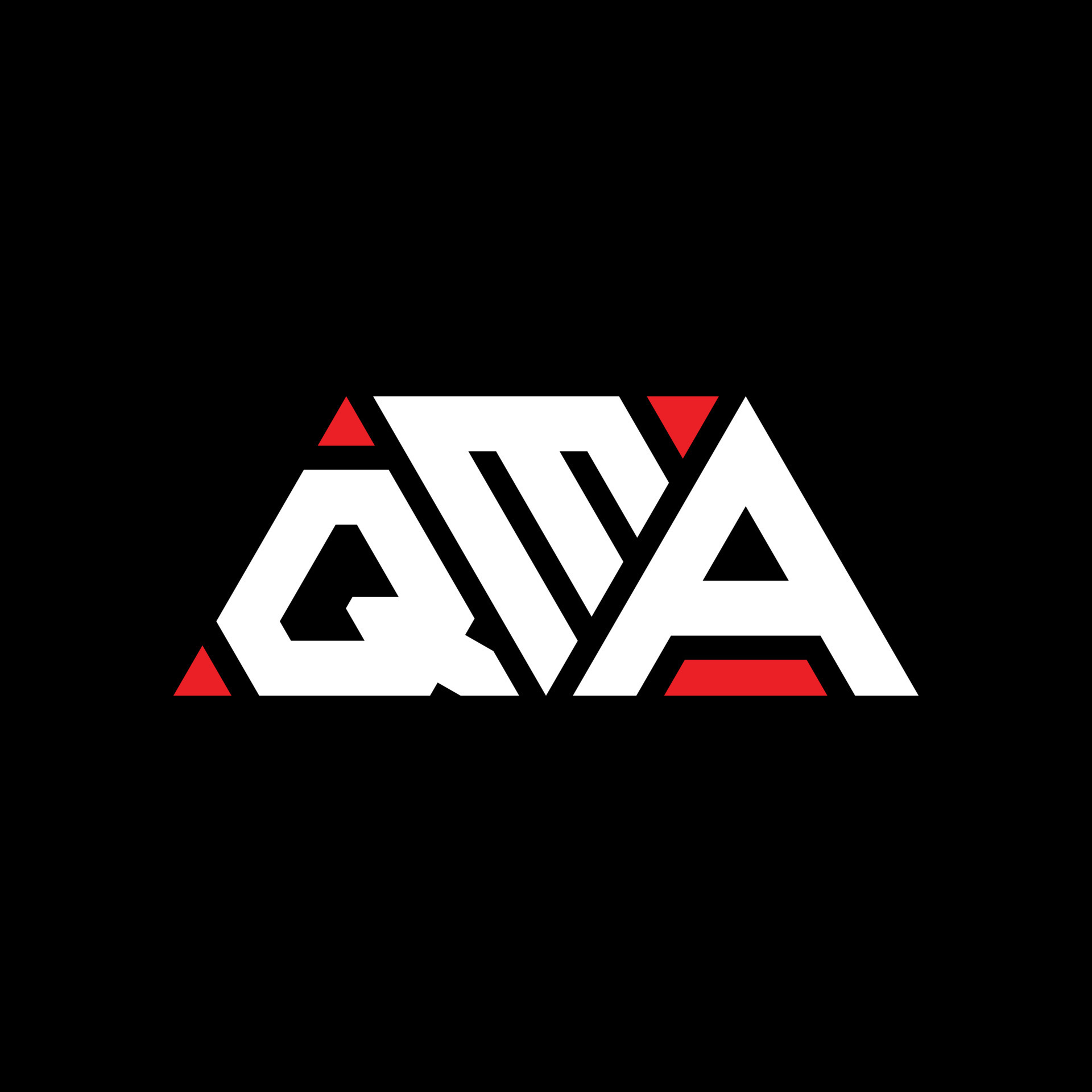 diseño de logotipo de letra triangular qma con forma de triángulo. monograma de diseño de ...