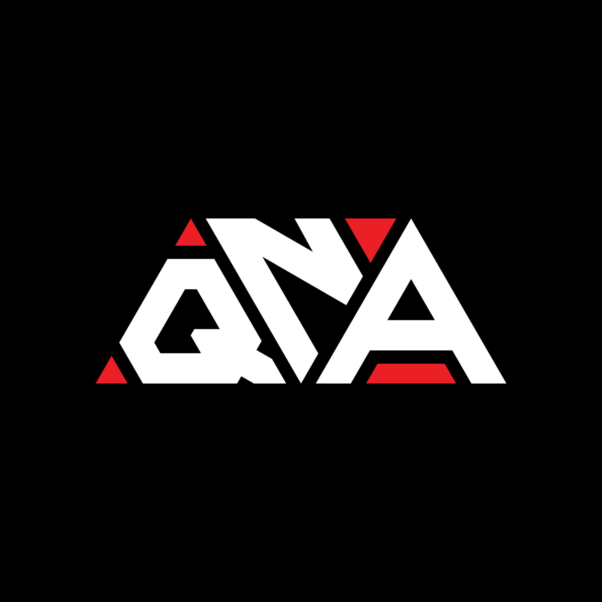 Qna Triangle Letter Logo Design With Triangle Shape Qna Triangle Logo Design Monogram Qna