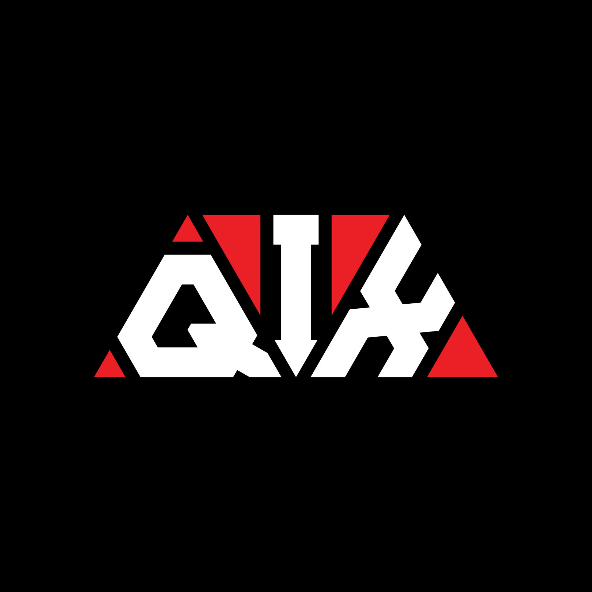 diseño de logotipo de letra triangular qix con forma de triángulo. monograma de diseño del ...