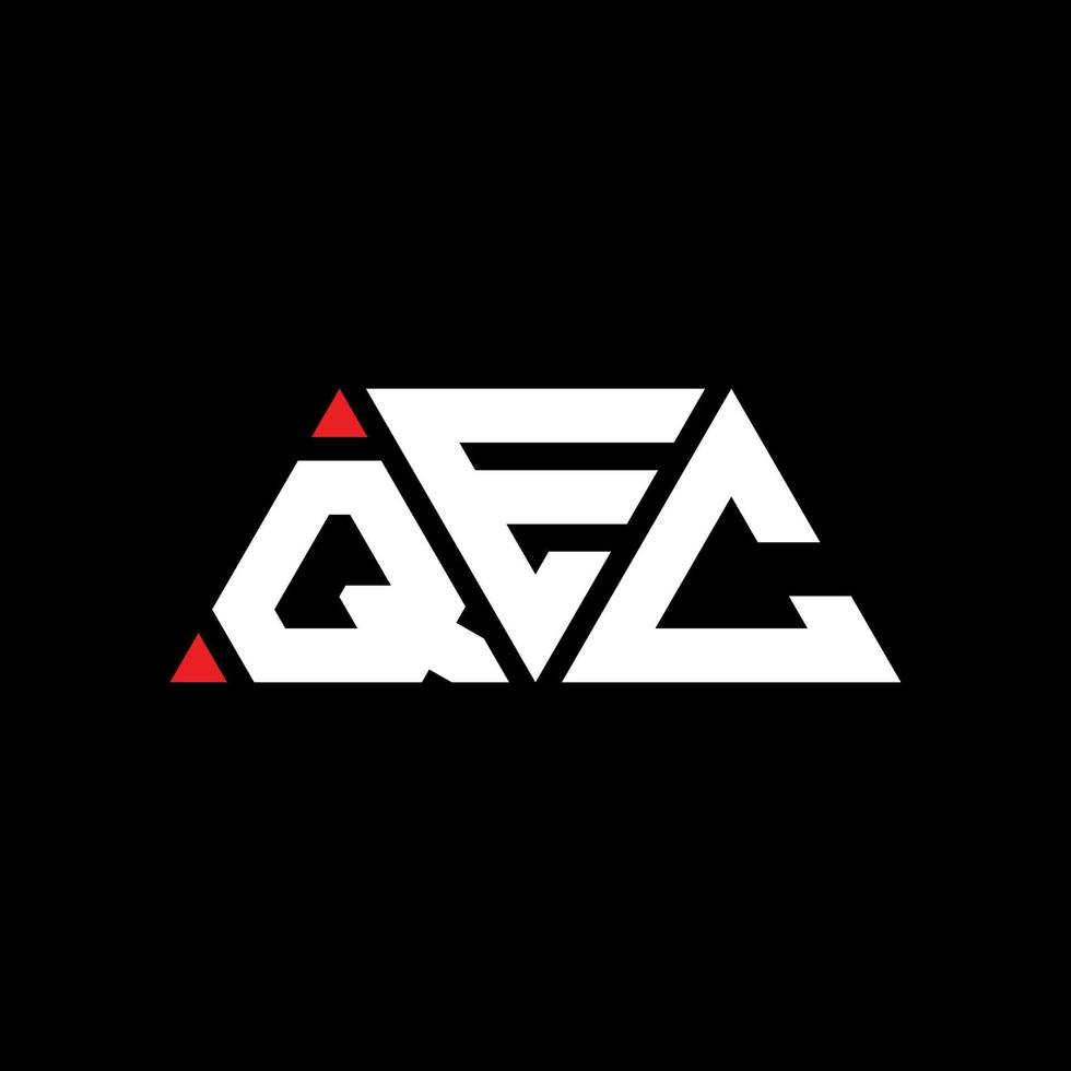 QEC triangle letter logo design with triangle shape. QEC triangle logo design monogram. QEC ...