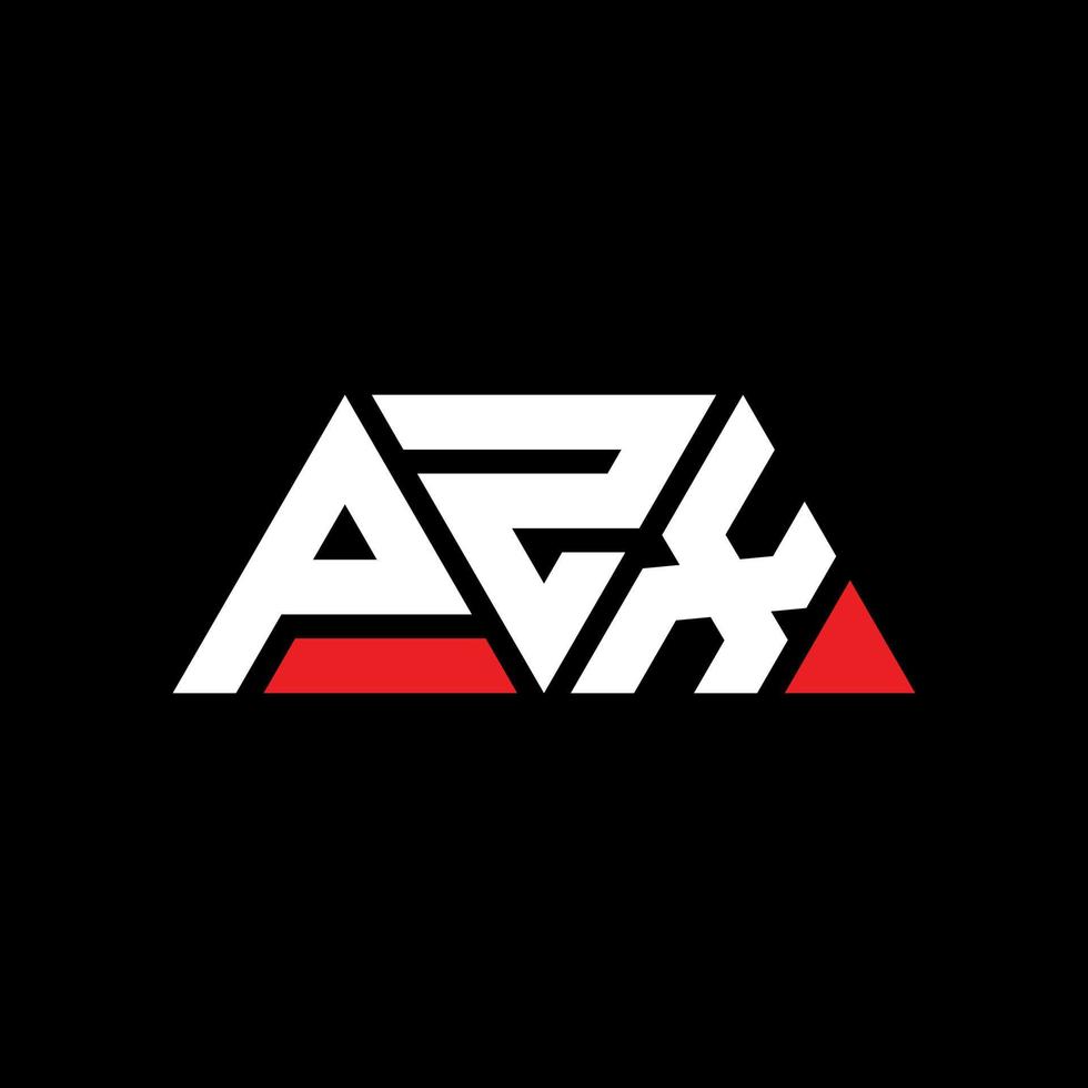 Pzx Triangle Letter Logo Design With Triangle Shape Pzx Triangle Logo