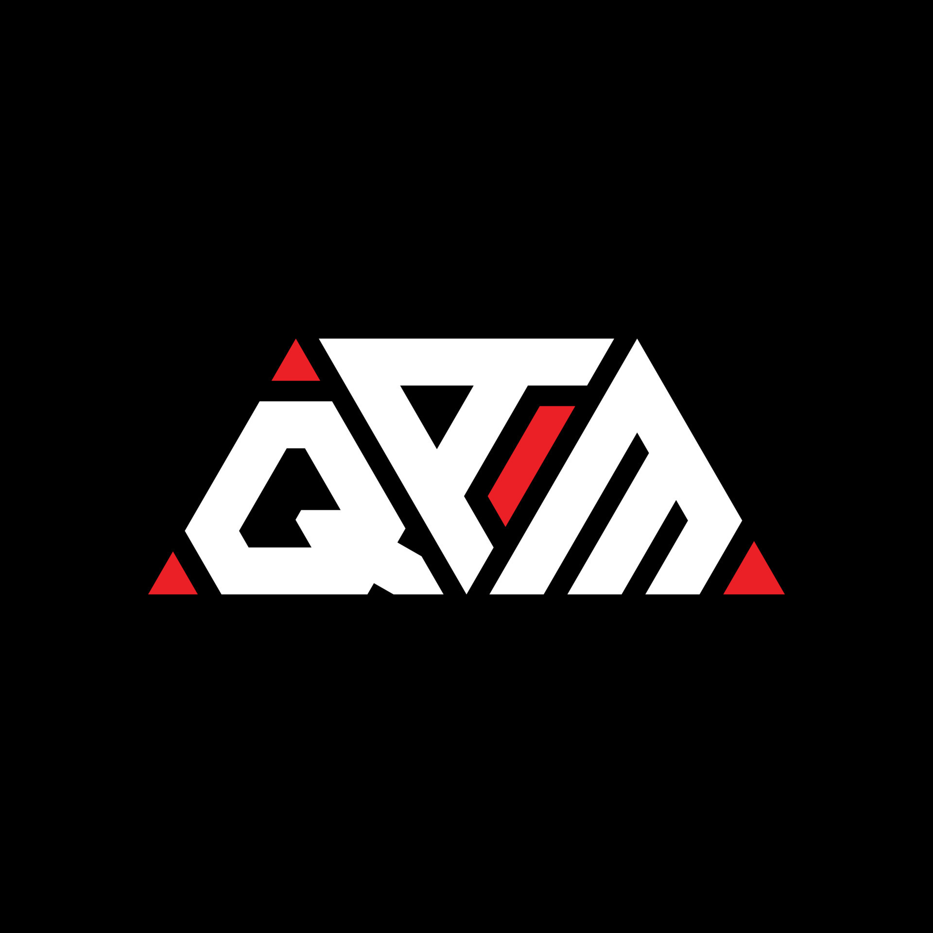 Qam Triangle Letter Logo Design With Triangle Shape Qam Triangle Logo