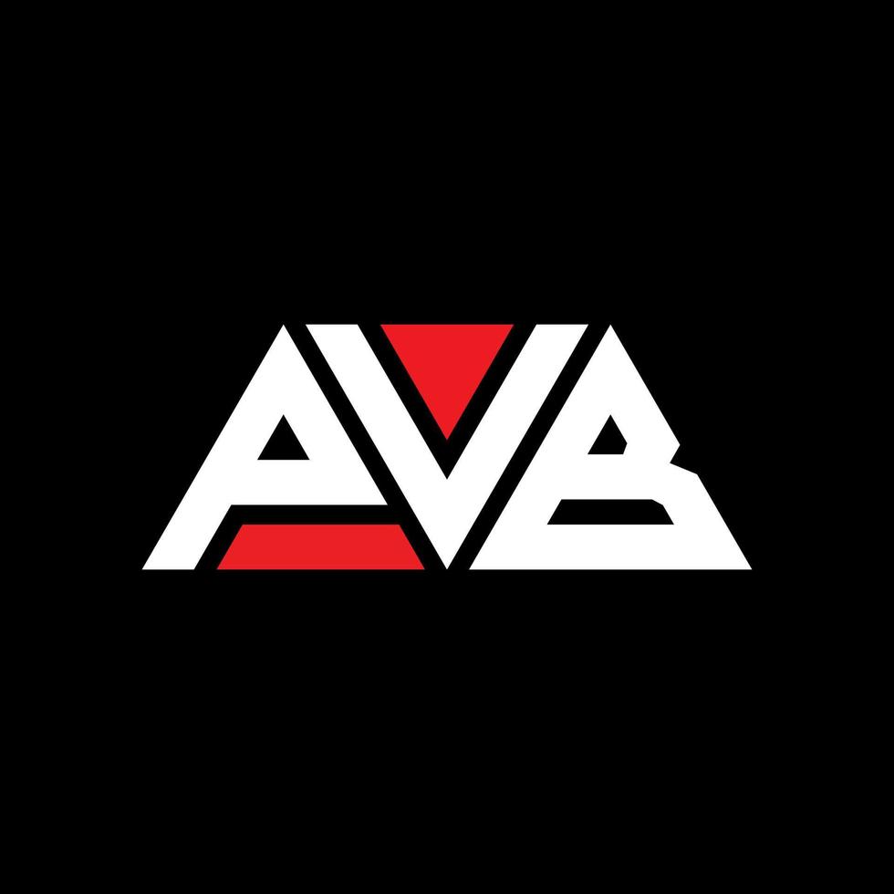 PVB triangle letter logo design with triangle shape. PVB triangle logo design monogram. PVB ...