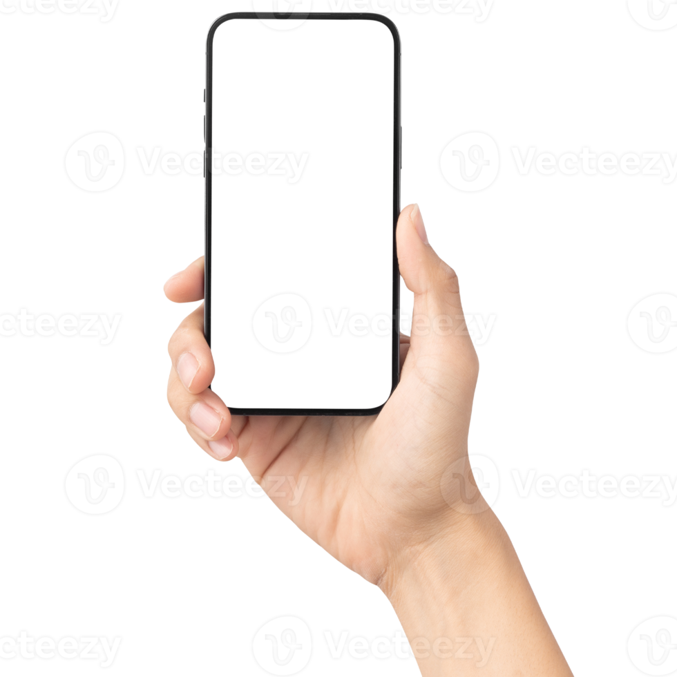 Hand holding and using phone mockup cutout, Png file 9351989 PNG Hand holding and using phone mockup cutout, Png file 9351989 PNG
