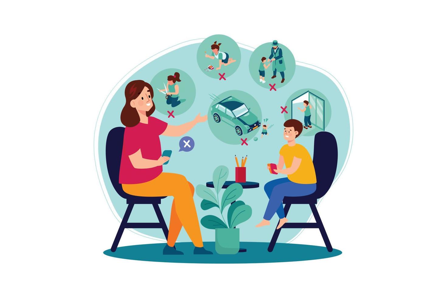 Mother Setting Ground Rules For her Kids 9352853 Vector Art at Vecteezy Mother Setting Ground Rules For her Kids 9352853 Vector Art at Vecteezy