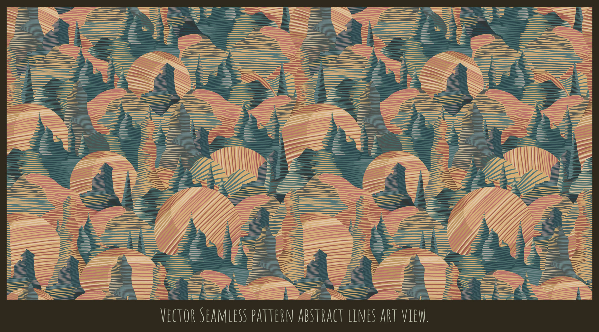 Vector Seamless pattern abstract lines art view 9353158 Vector Art at ...