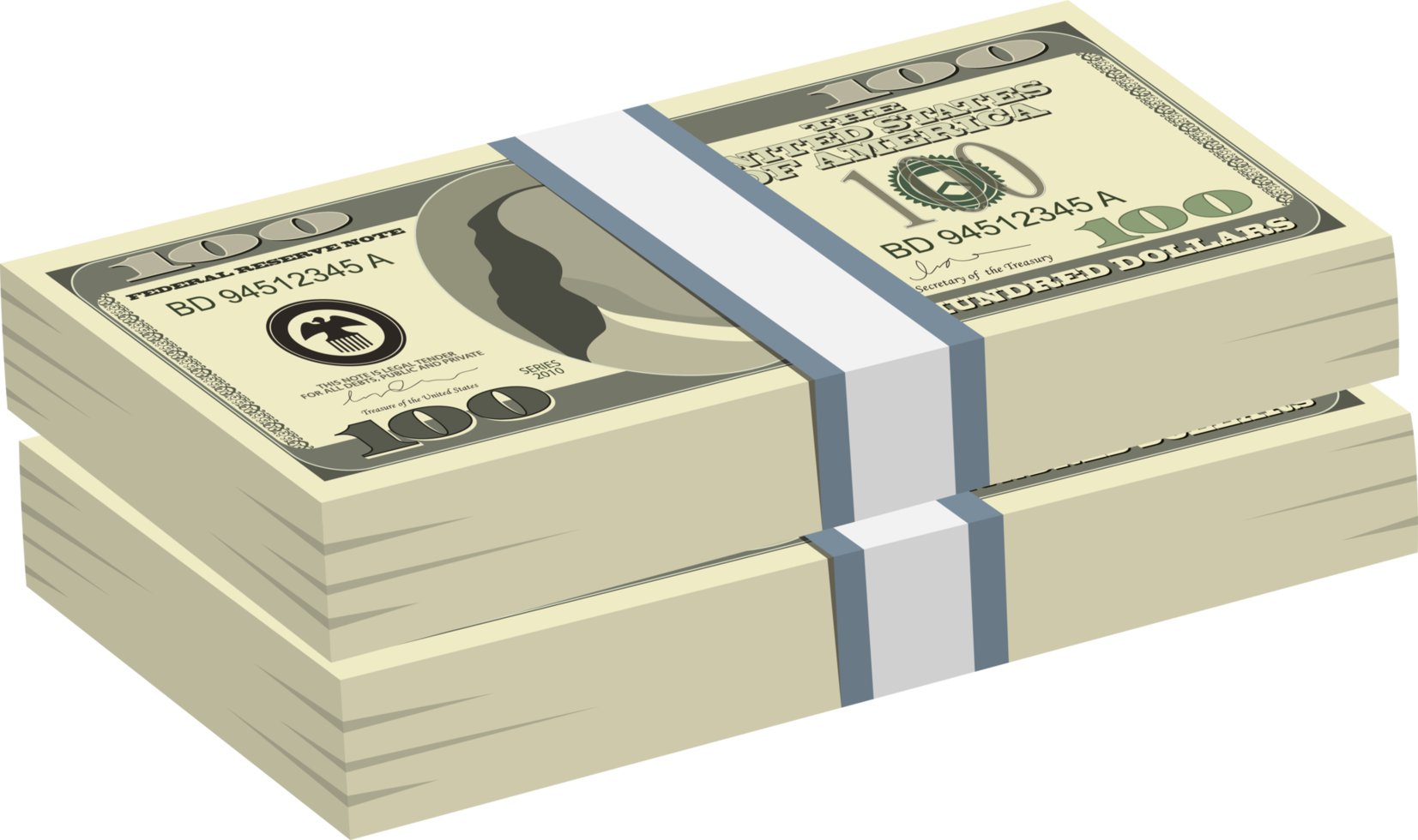 Pack Of Dollars Money Clipart Design Illustration 9354736 Png