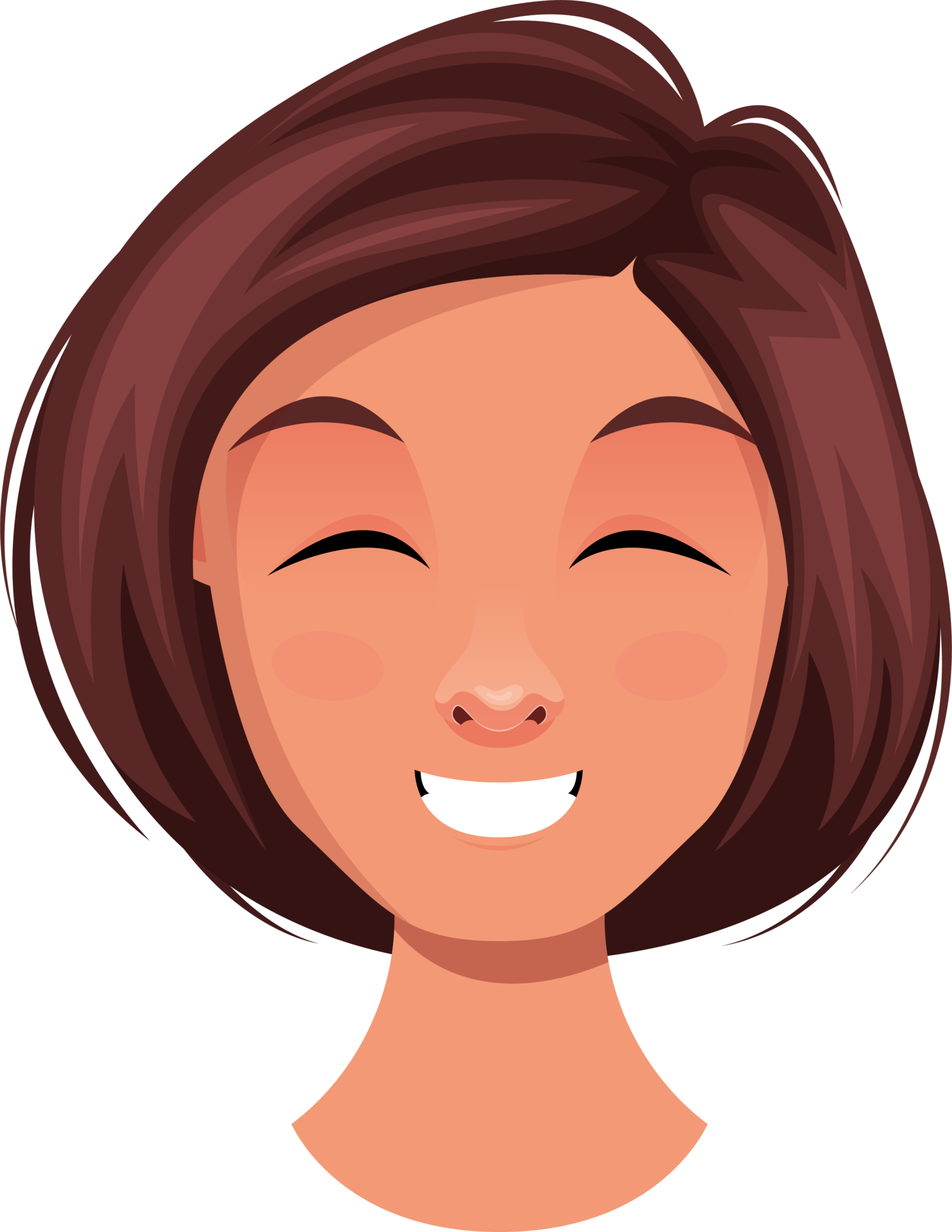 Woman Face Expression Clipart Design Illustration 9356477 Png