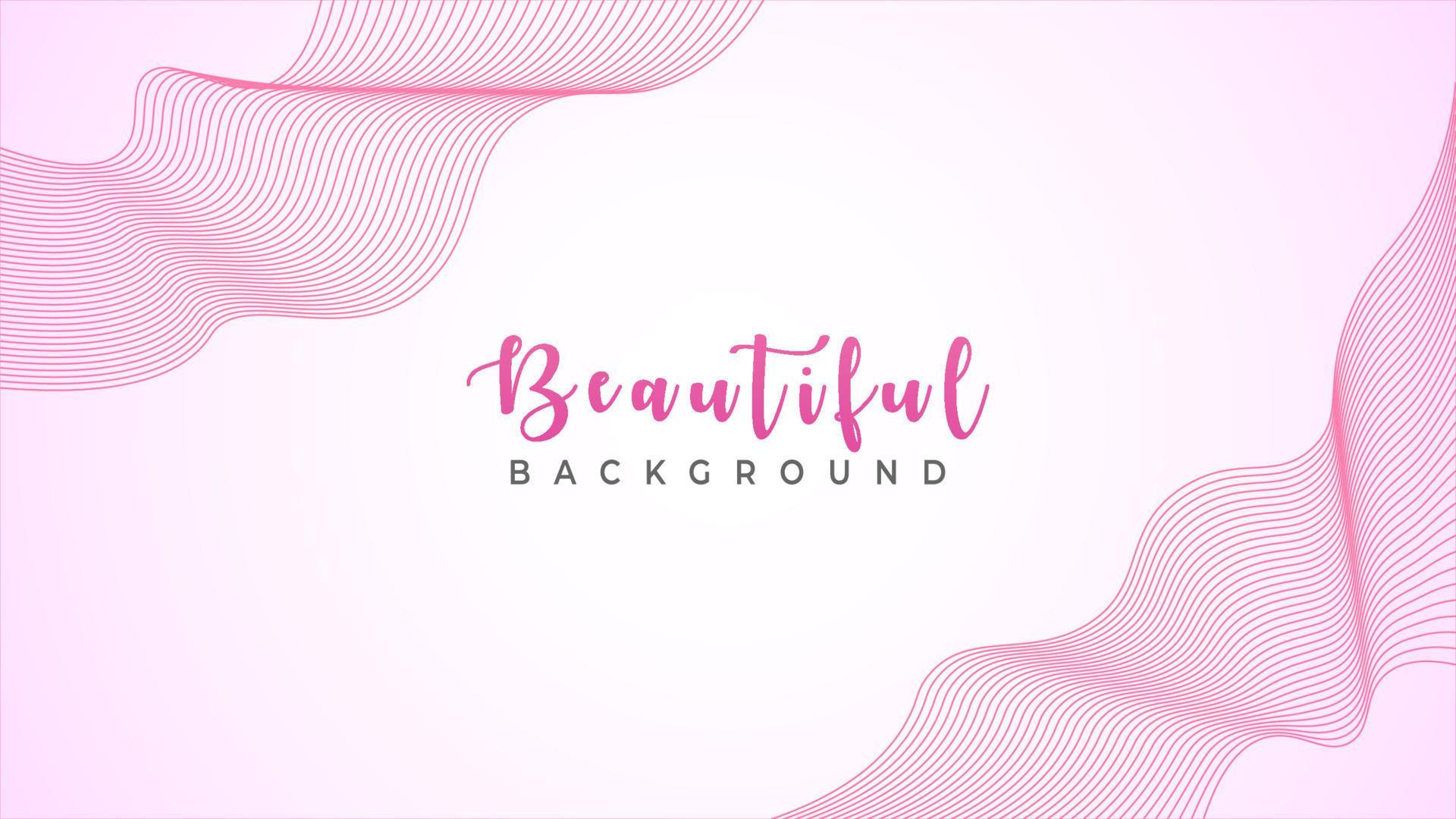 Beautiful Pinky Background, Abstract Wave Line Design Vector, Wonderful ...