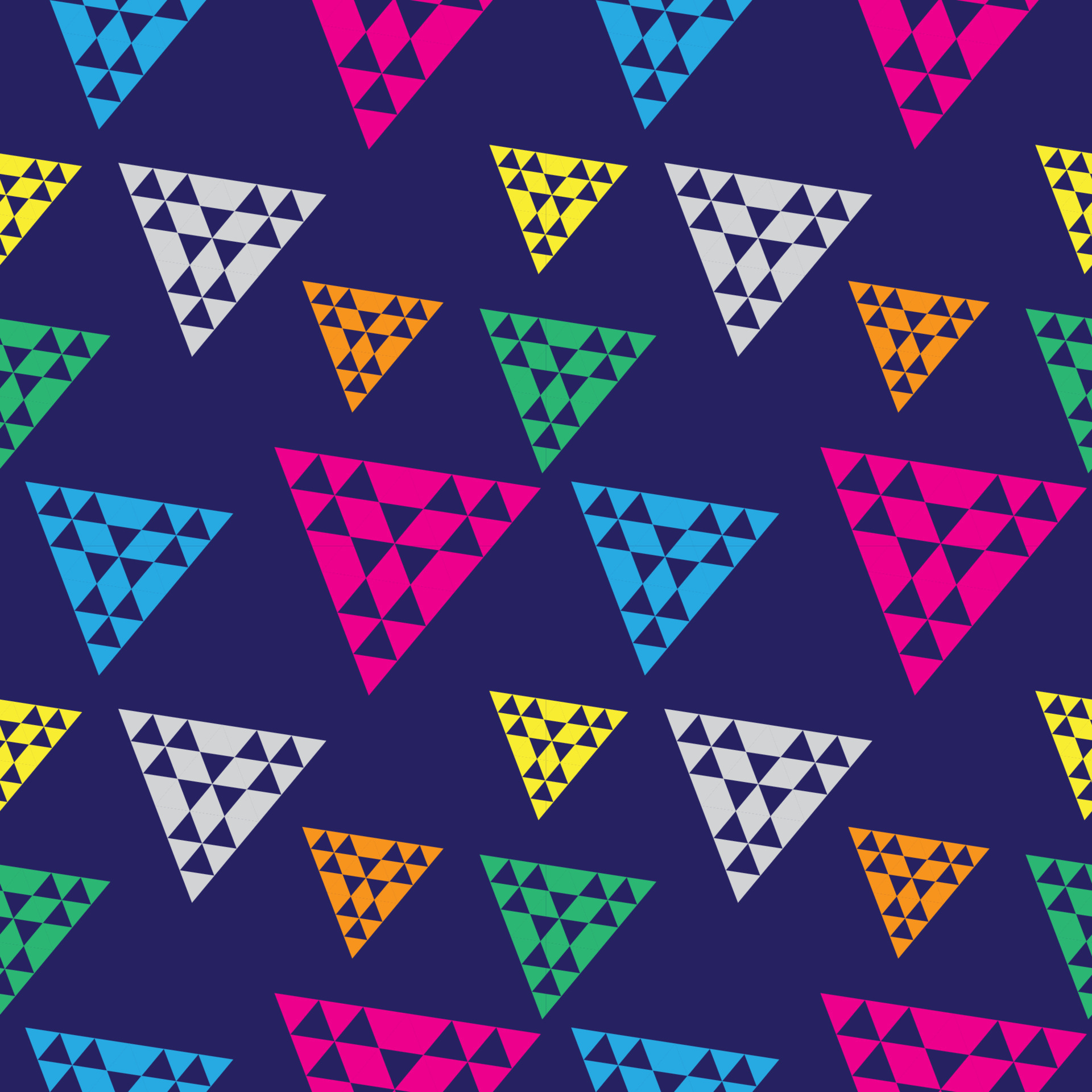 Triangular Geometric Seamless Pattern Design Template Colorful Abstract Triangles Shape