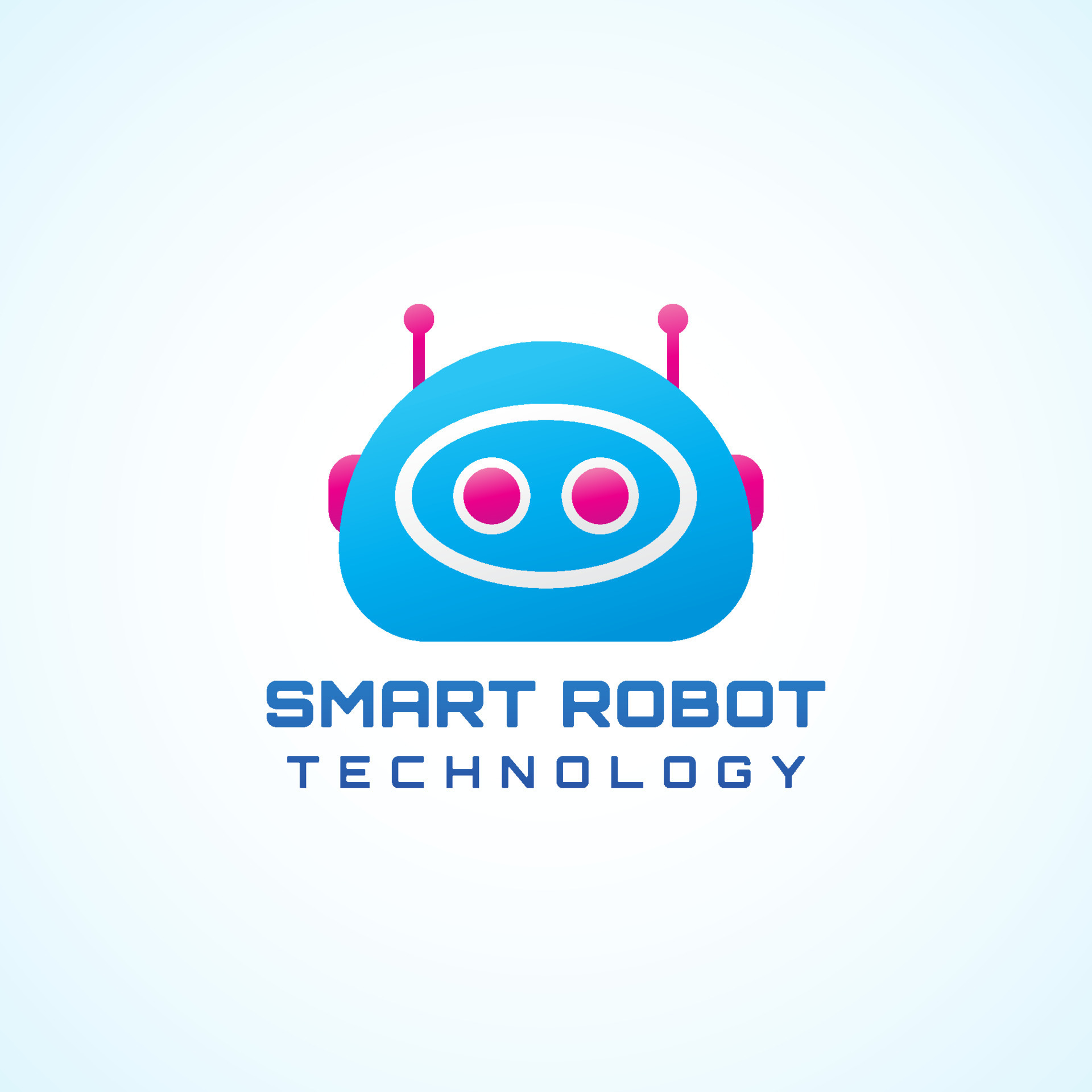 Illustration Vector Graphic of Robot Head with Antenna. Smart Robot ...
