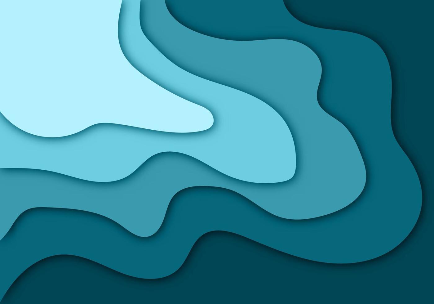 Stylish Modern 3D Paper Cut Art Template with Abstract Curve Shapes Background for Flyer, Banner ...