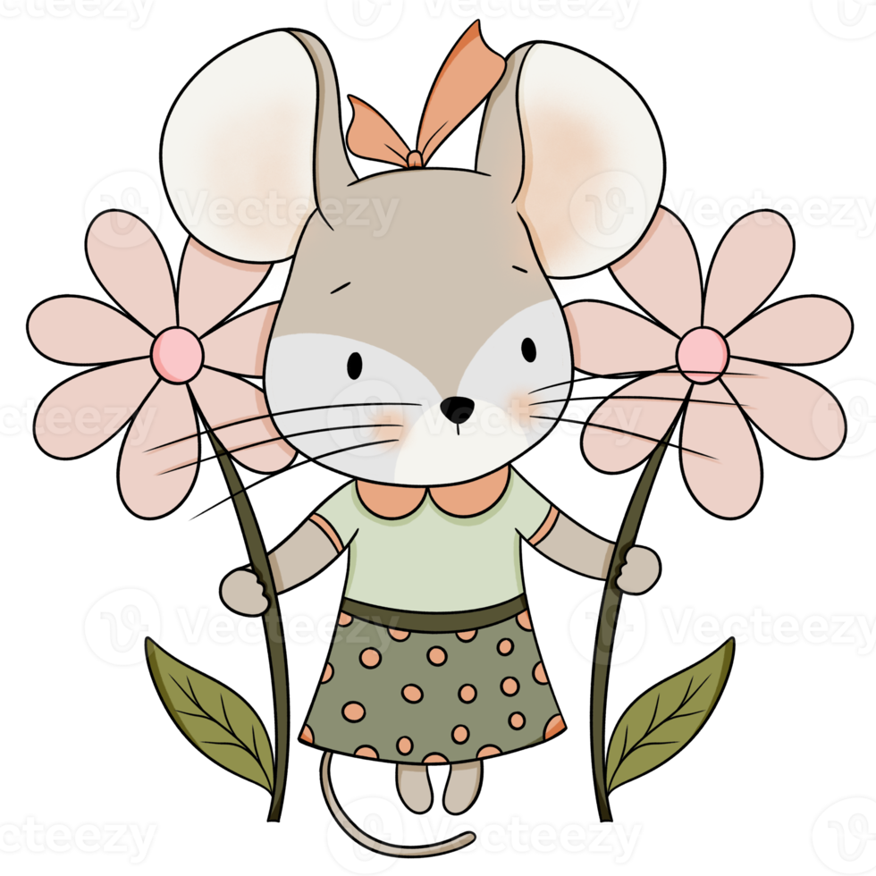 Cute Mouse Cartoon Design Character 9363557 Png