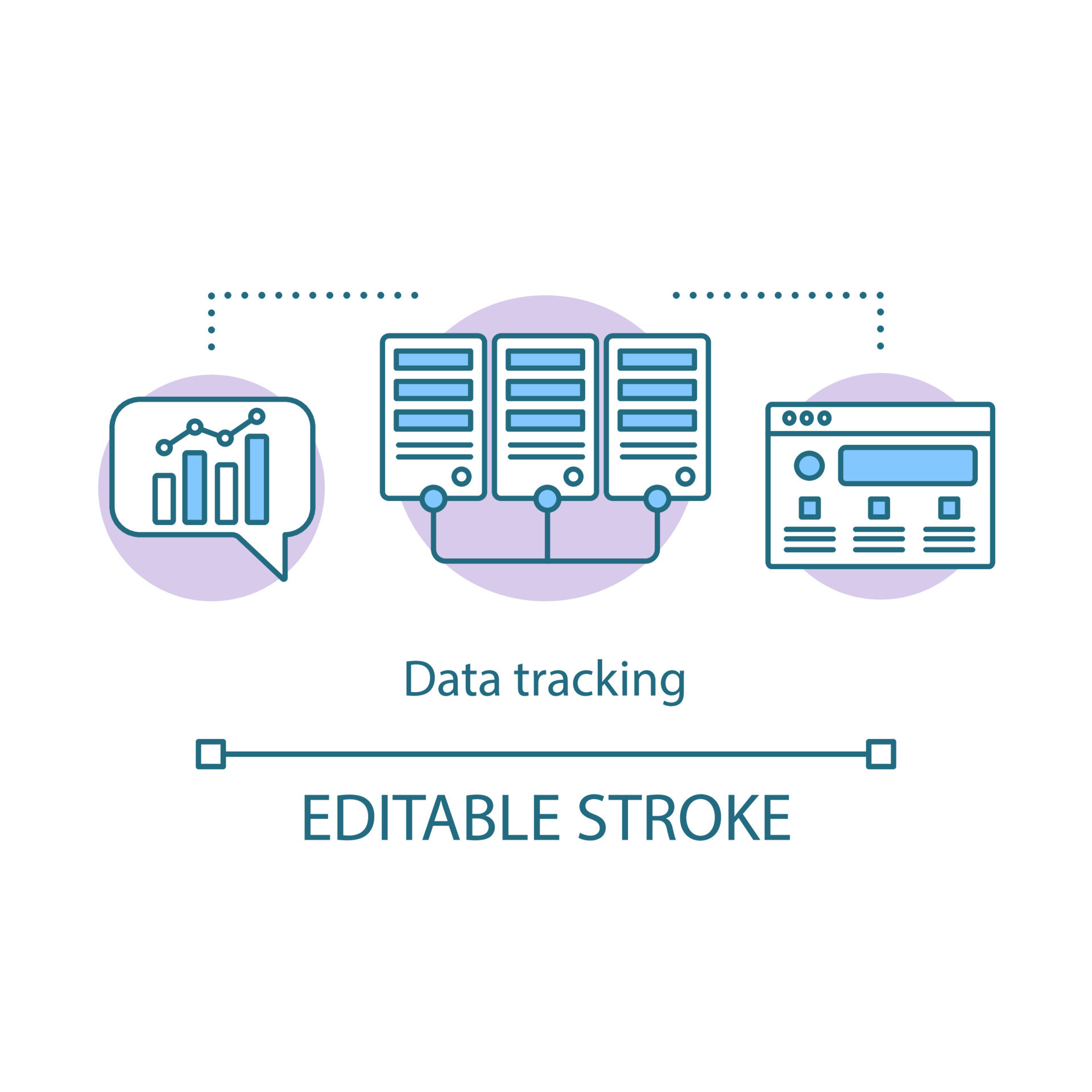 Data tracking concept icon. Accounting system, diagram. Data ...