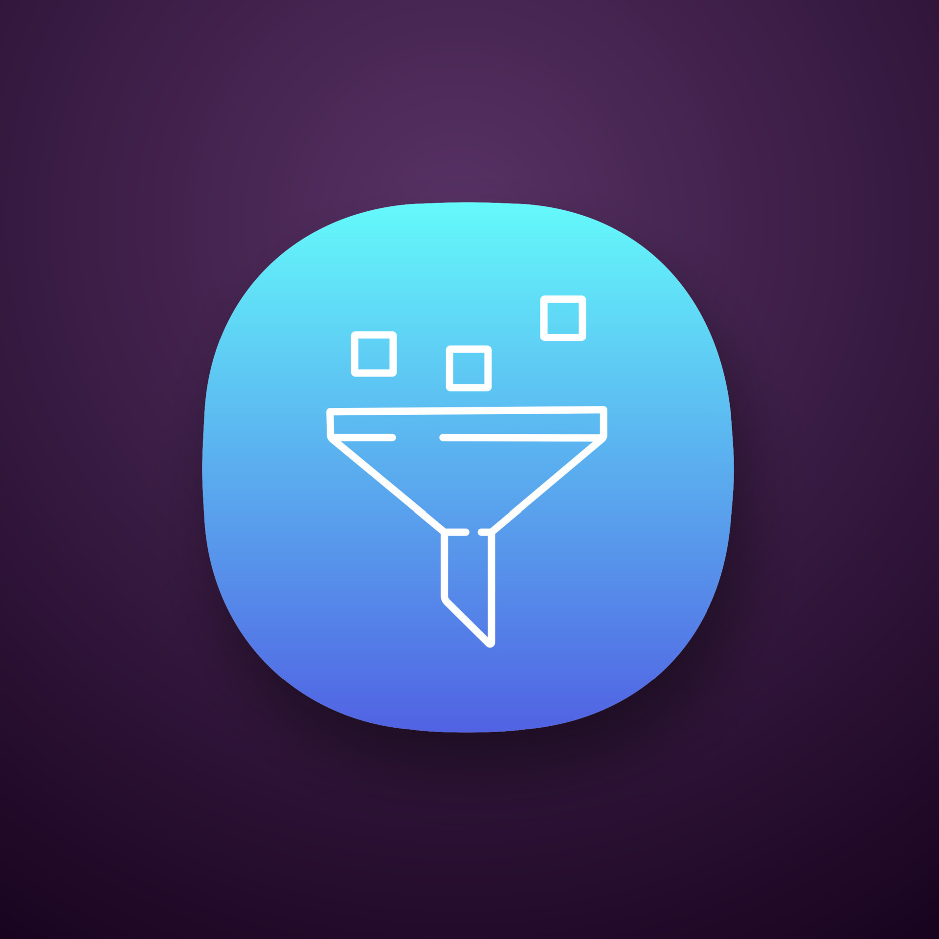 Data Filtering System App Icon Machine Learning Process Data Mining