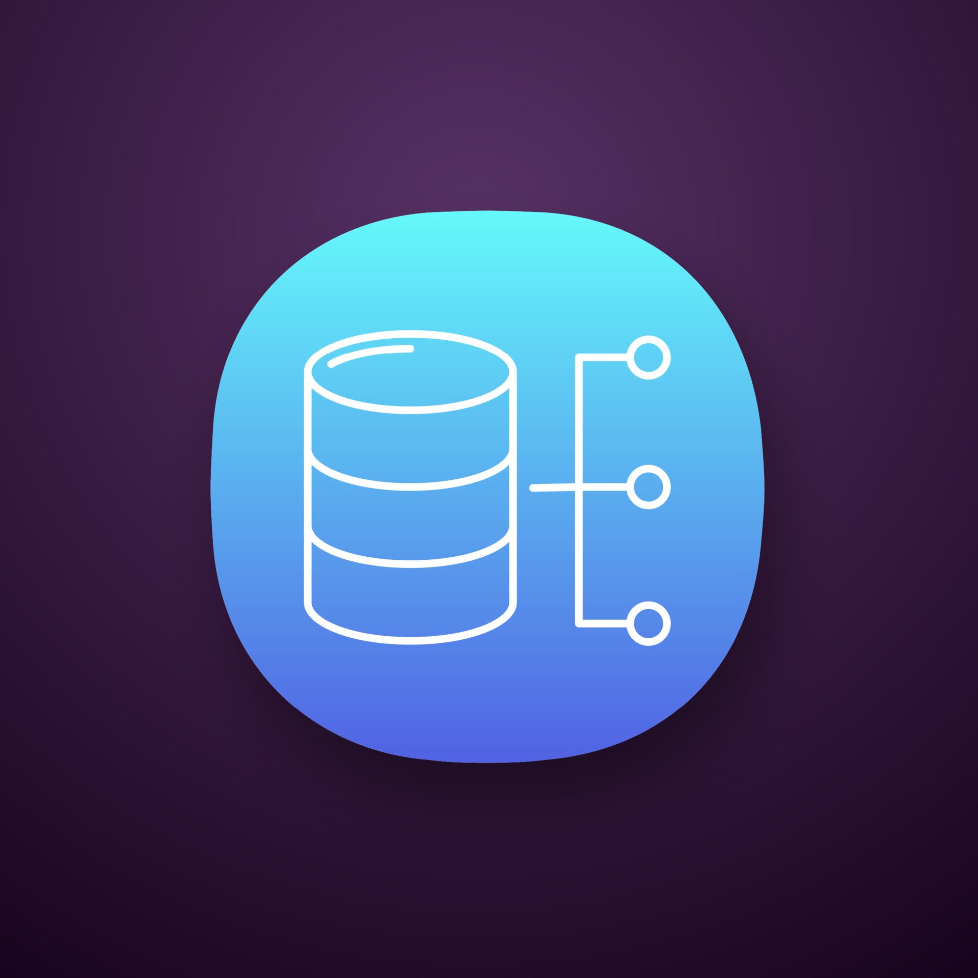 Relational Database App Icon Big Data Server Ui Ux User Interface